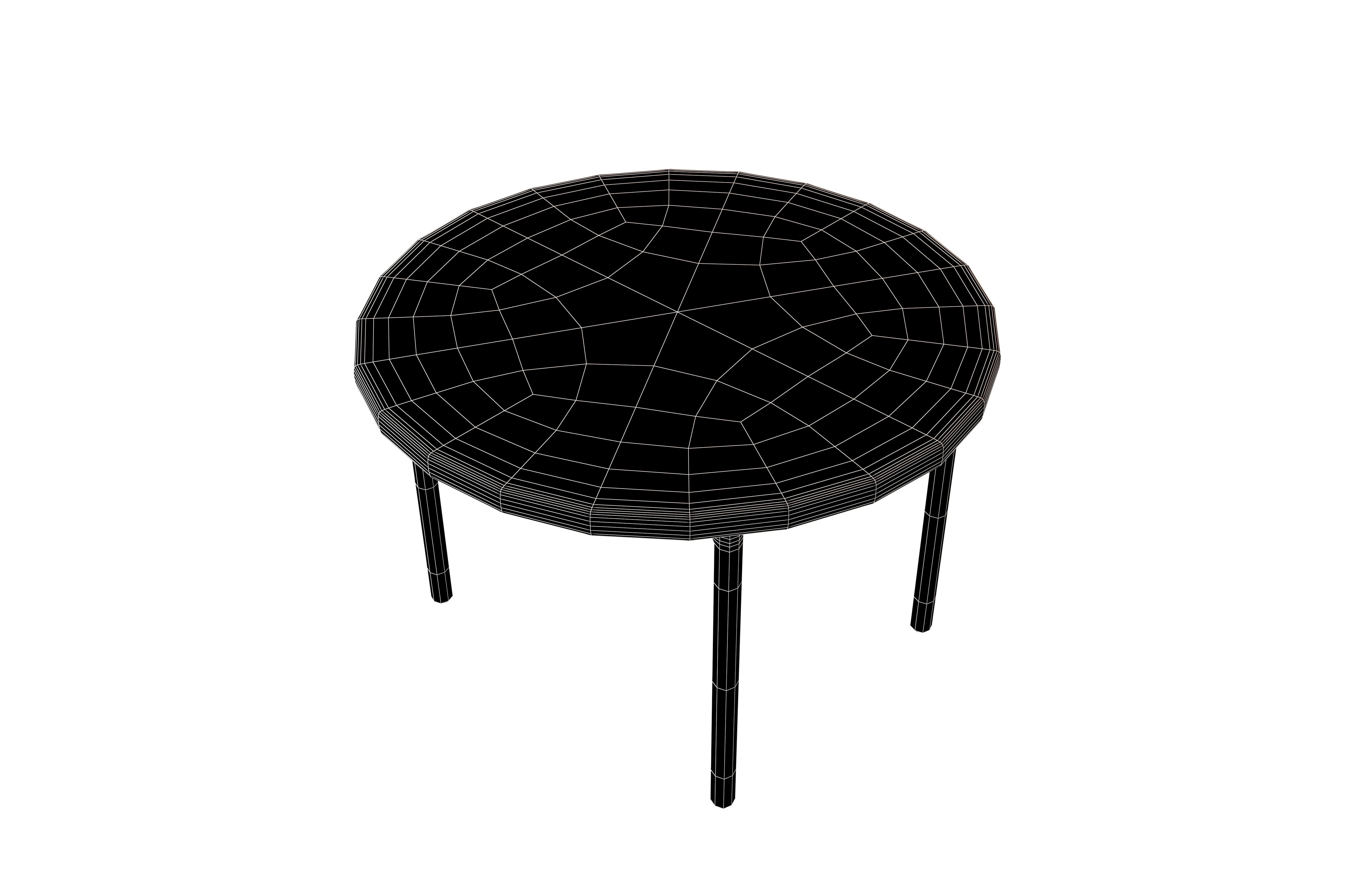 3D model Round Table V1 002 VR / AR / low-poly | CGTrader