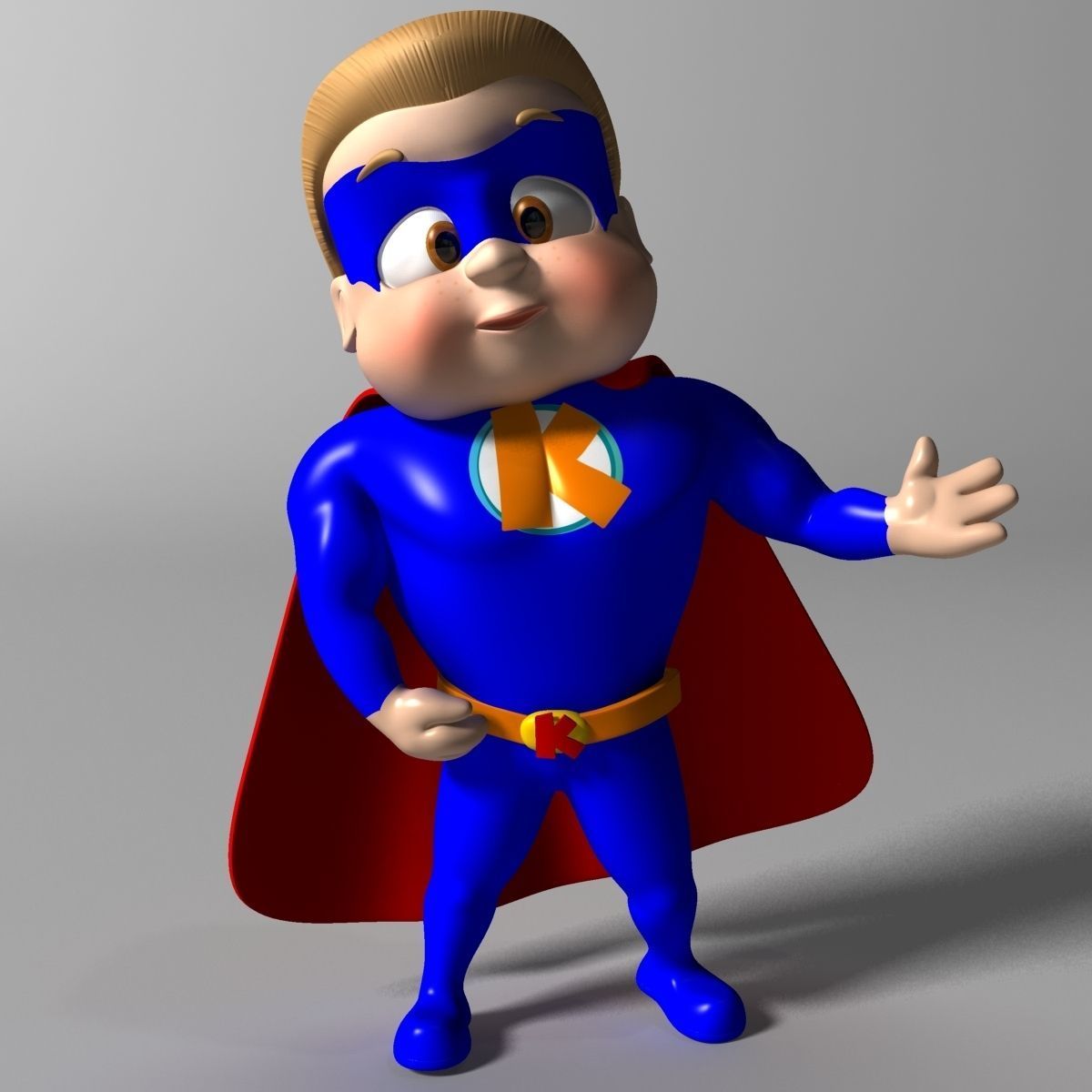 3D model Cartoon Kid super hero VR / AR / low-poly | CGTrader