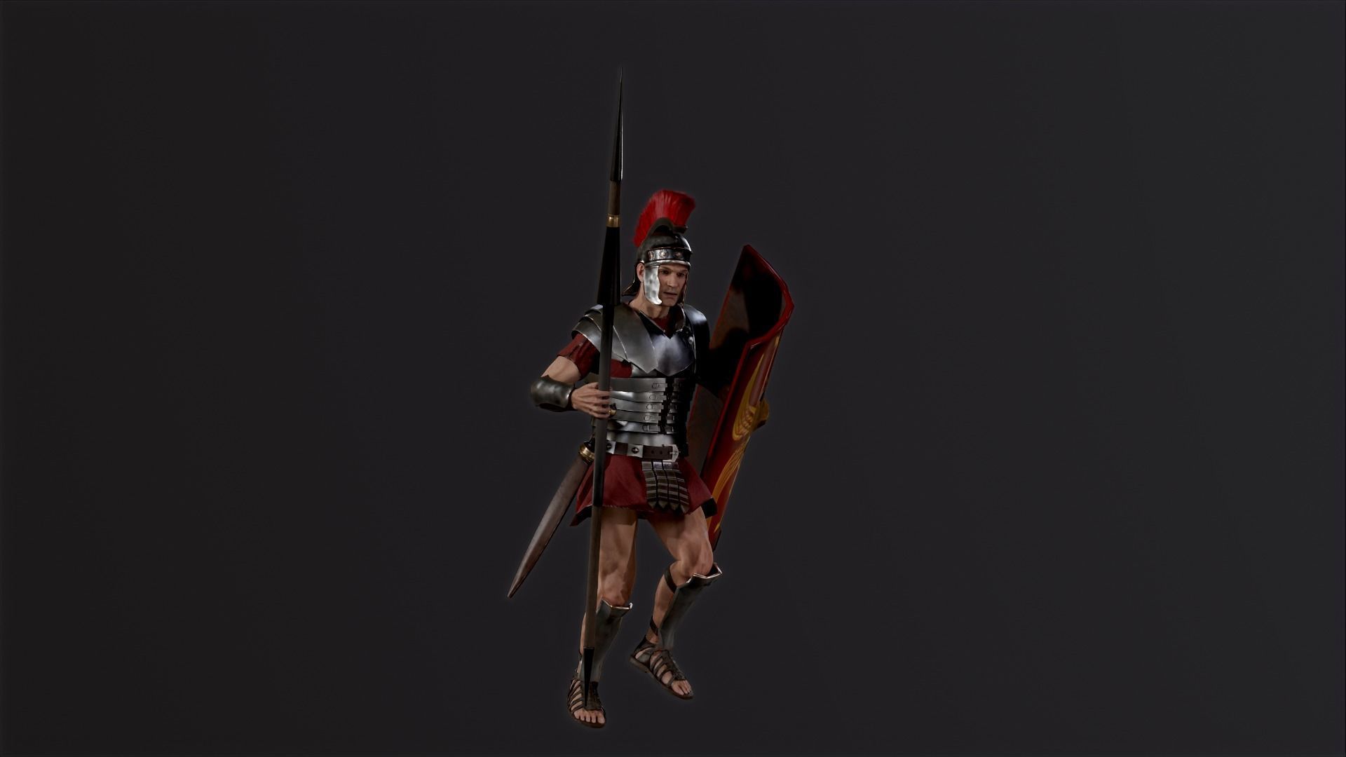 3D model Roman Soldier SPQR VR / AR / low-poly | CGTrader