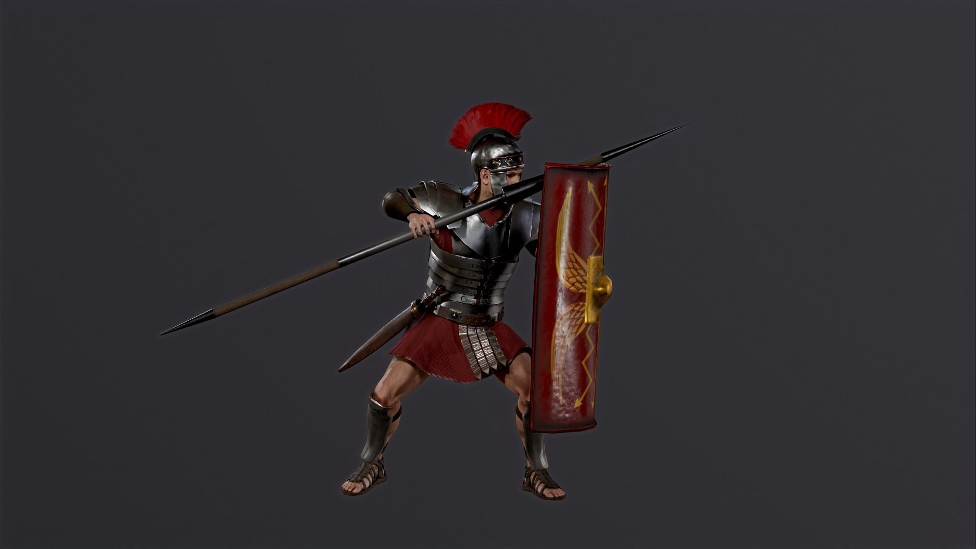 3D model Roman Soldier SPQR VR / AR / low-poly | CGTrader