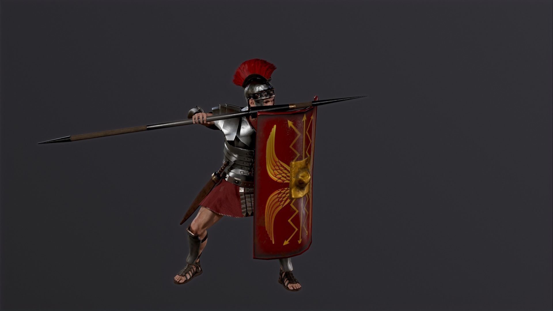 3D model Roman Soldier SPQR VR / AR / low-poly | CGTrader