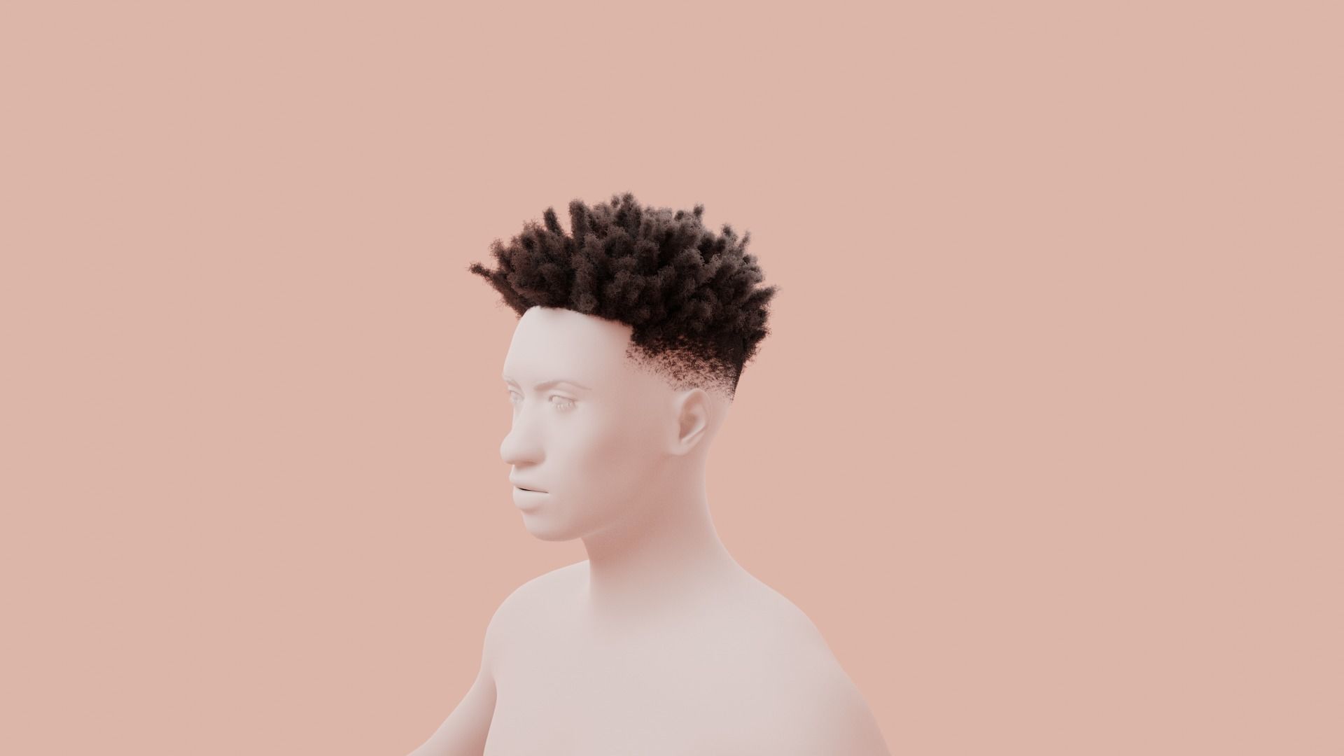 Afro Taper Fade 3D model | CGTrader
