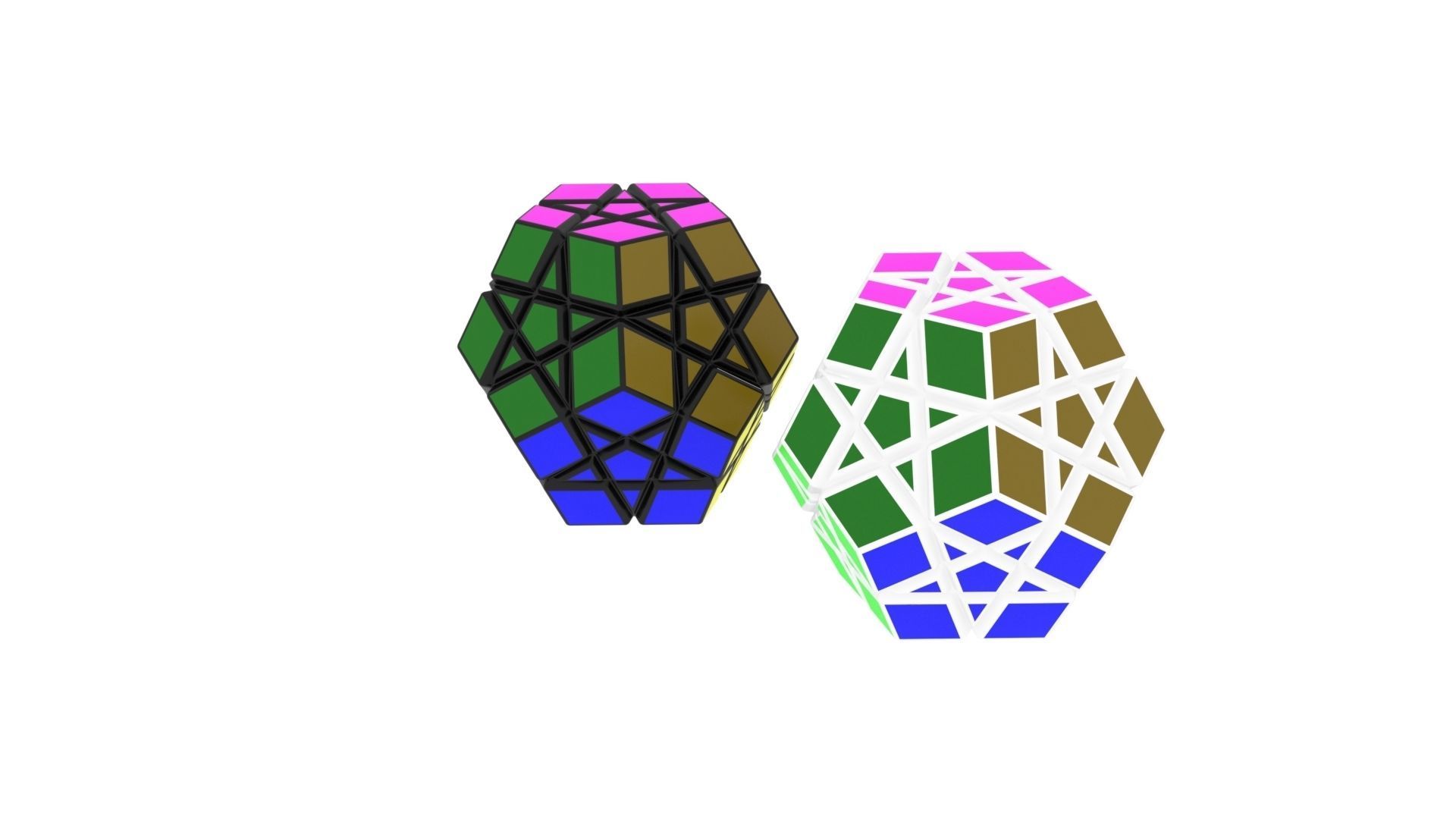 Megaminx Set 3D model | CGTrader
