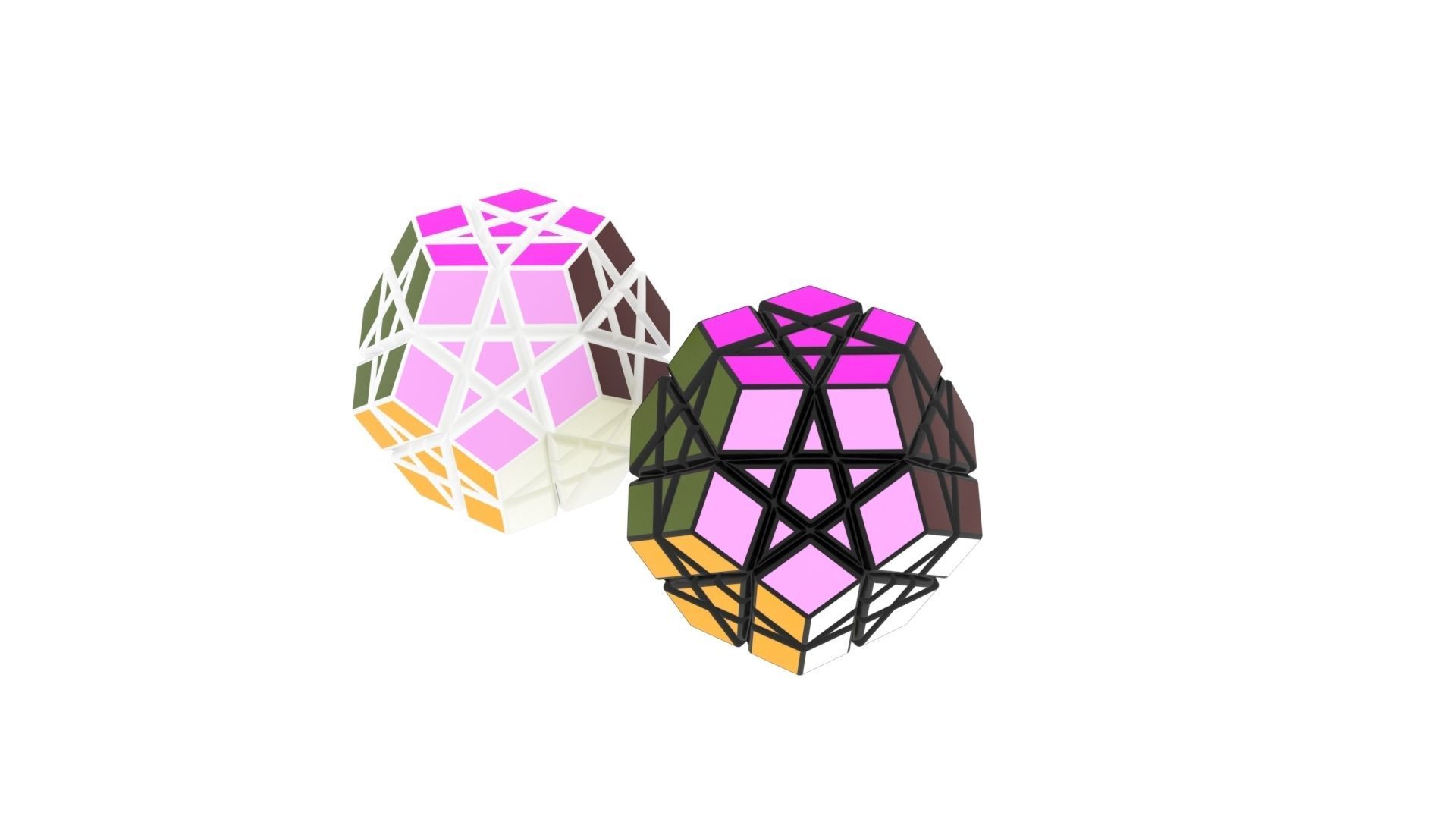 Megaminx Set 3D model | CGTrader