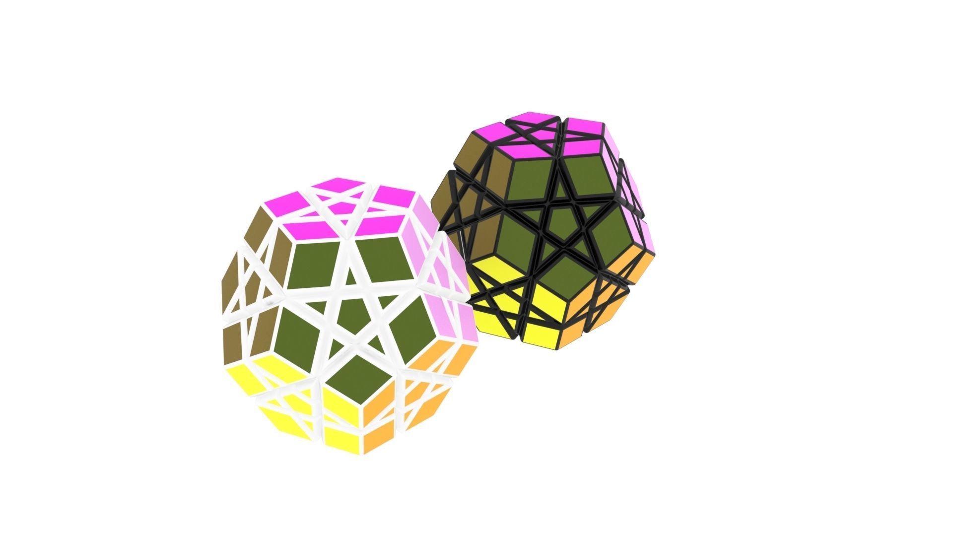 Megaminx Set 3D model | CGTrader
