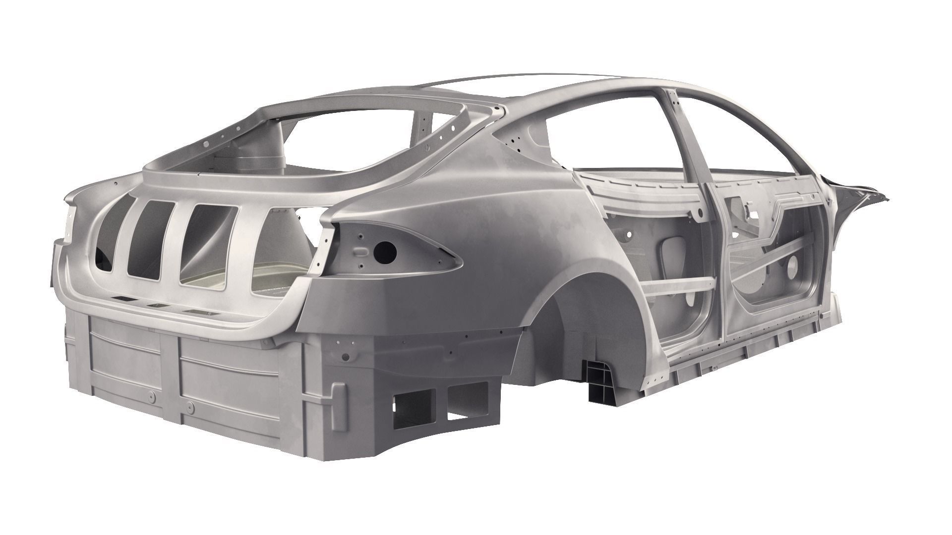 Tesla Model S Frame 3D model rigged | CGTrader