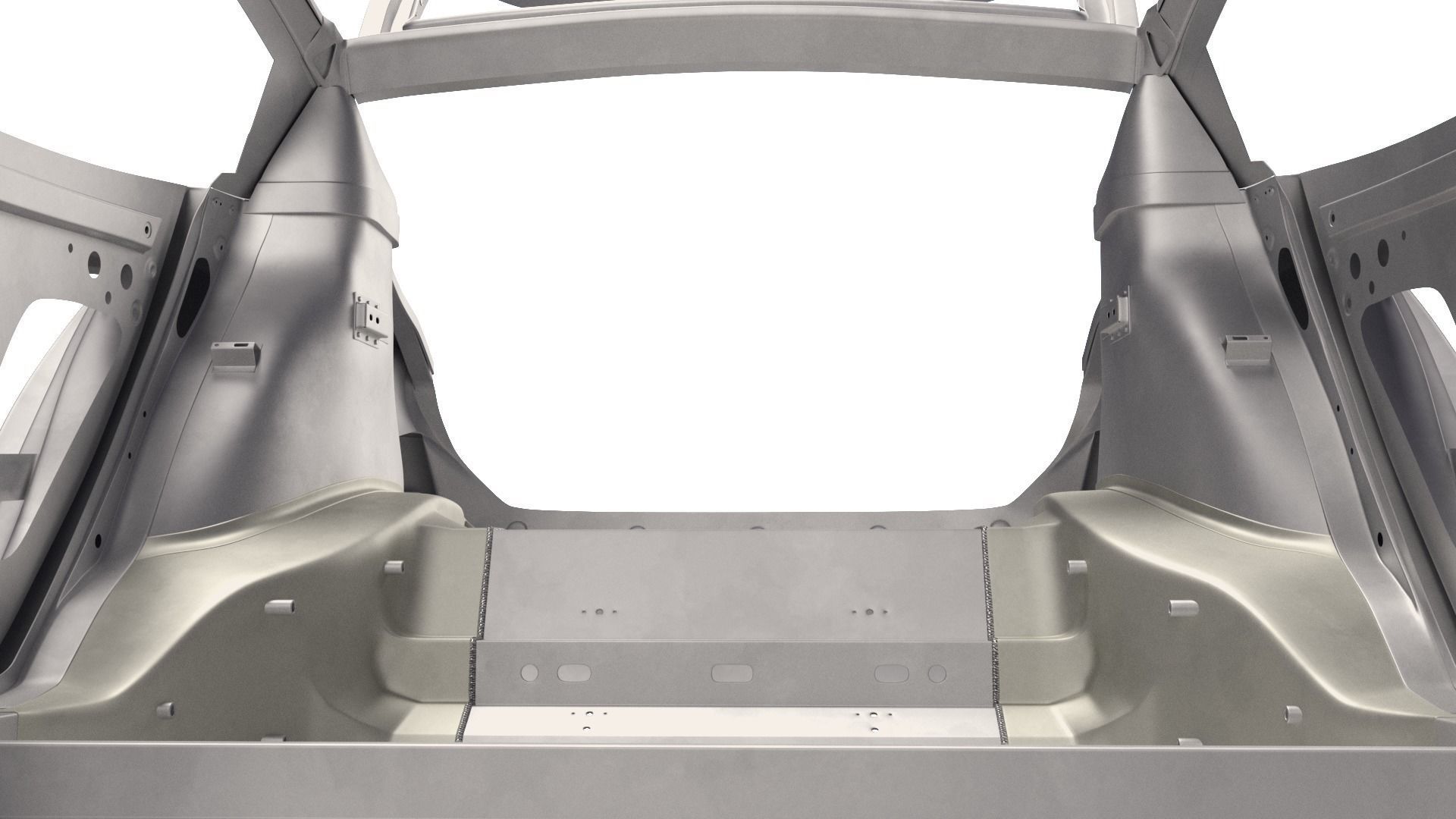 Tesla Model S Frame 3D model rigged | CGTrader