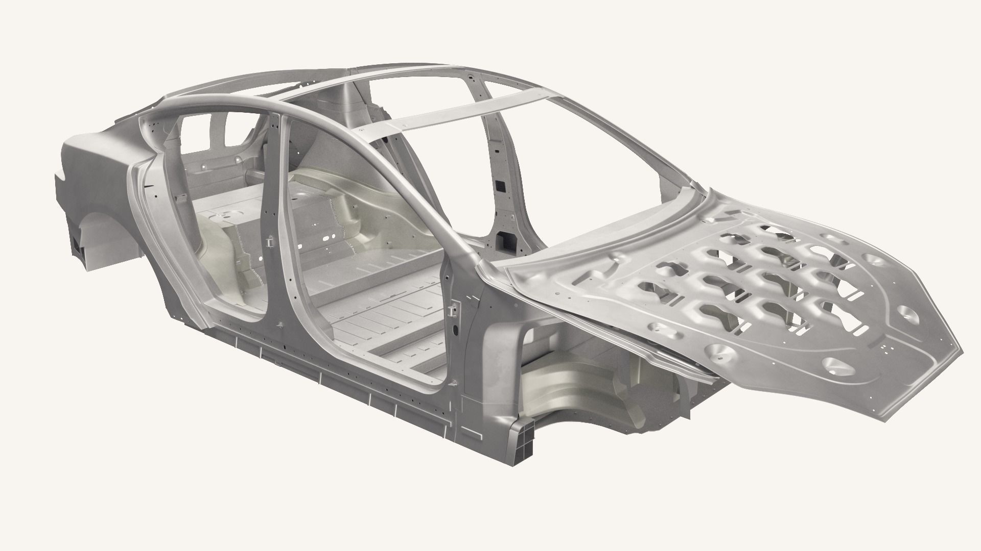 Tesla Model S Frame 2 3D model rigged | CGTrader