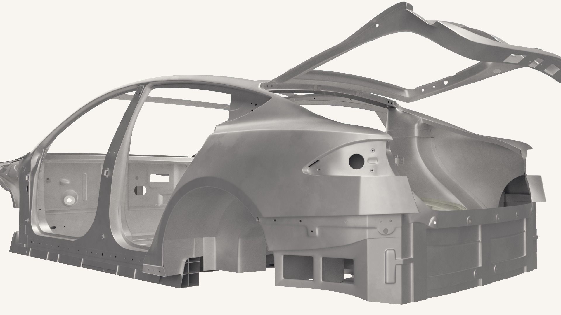 Tesla Model S Frame 2 3D model rigged | CGTrader