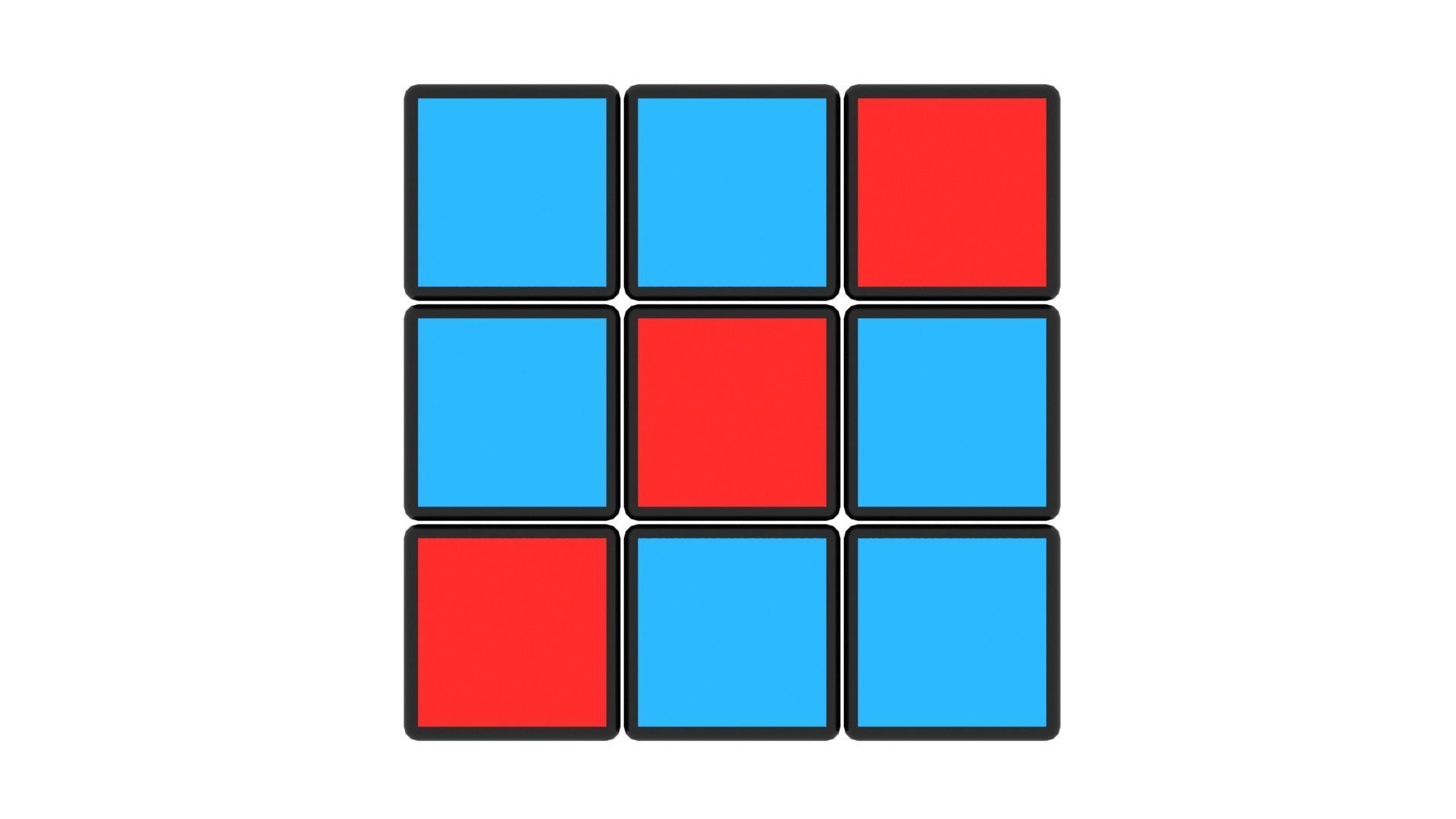 Solved Rubiks Cube Flags 3D model | CGTrader