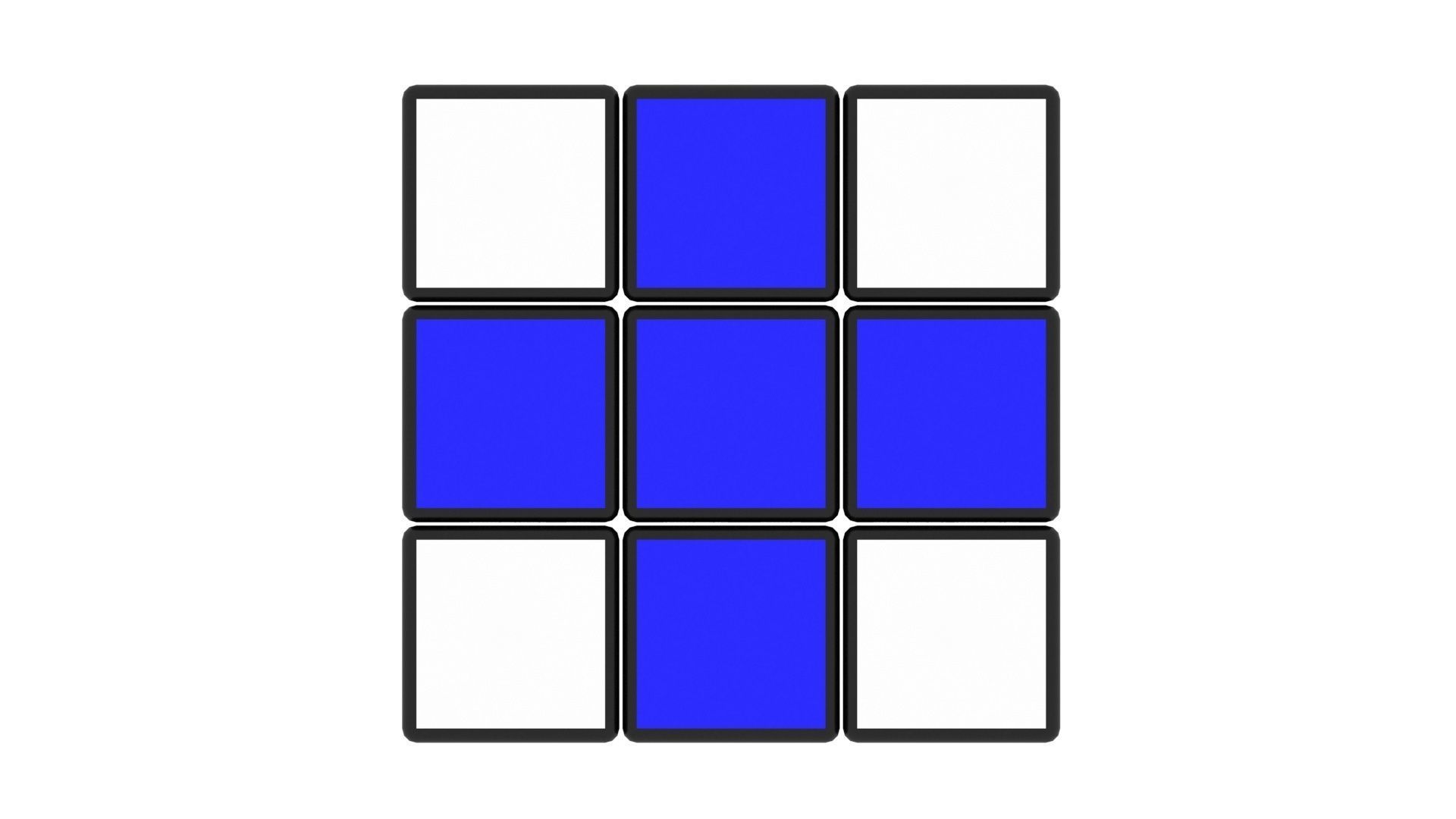 Solved Rubiks Cube Flags 3D model | CGTrader