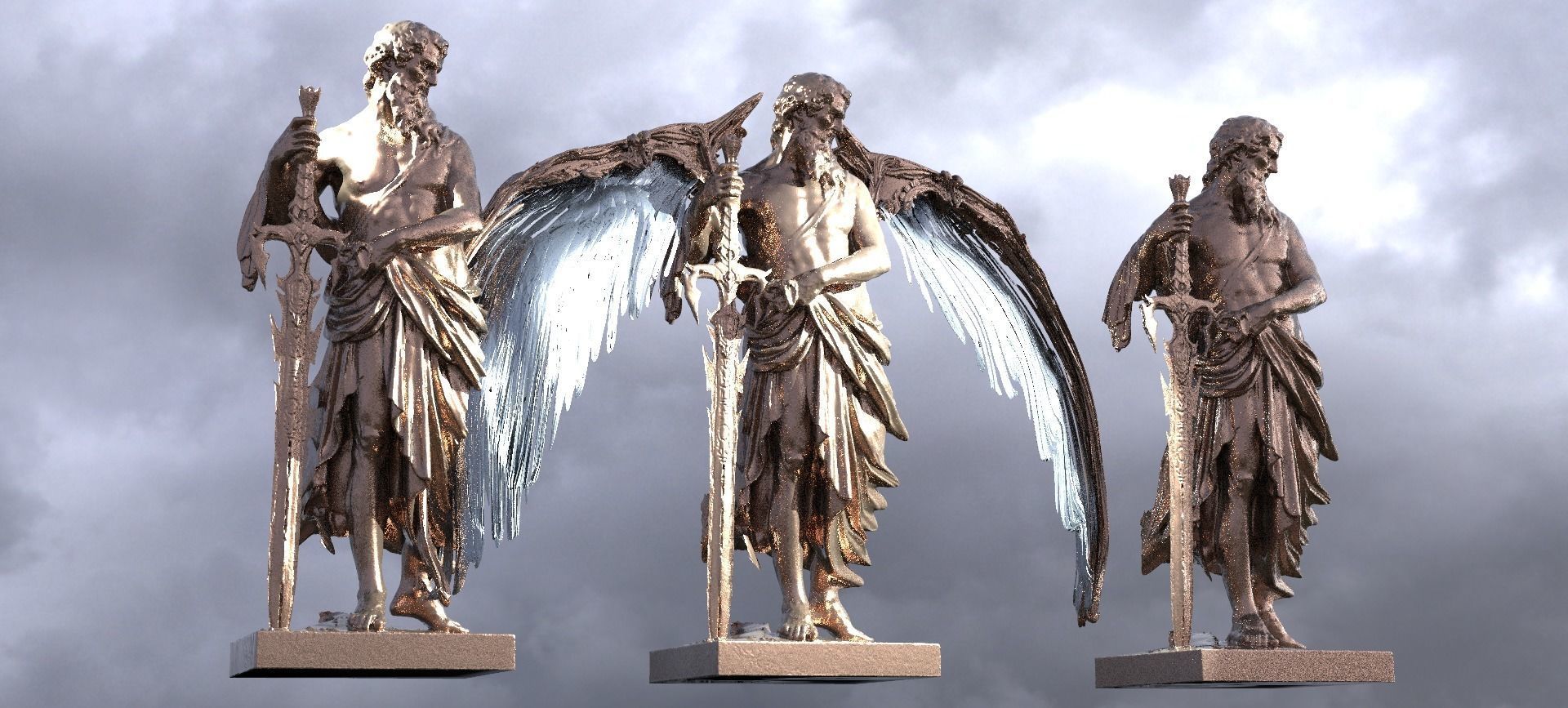 Hades Underworld Wings 2 versions 3D model | CGTrader