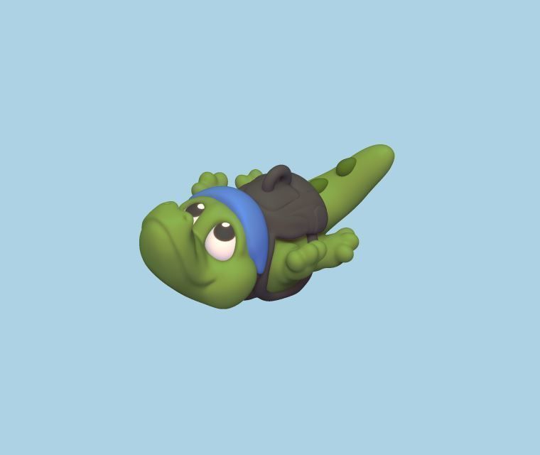 Alligator Parachute 3D model 3D printable | CGTrader