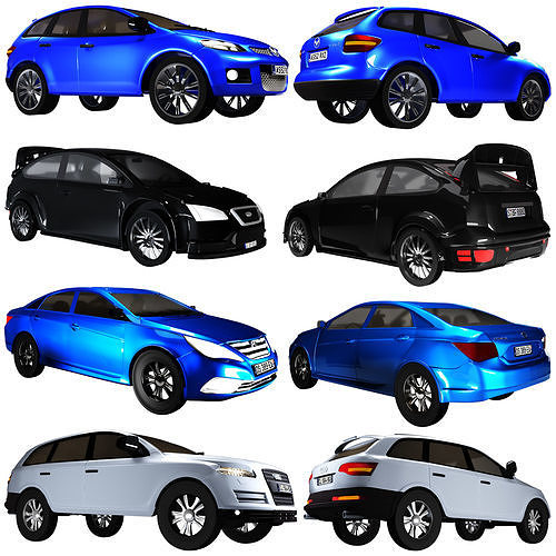 Set Car suv 3D model | CGTrader