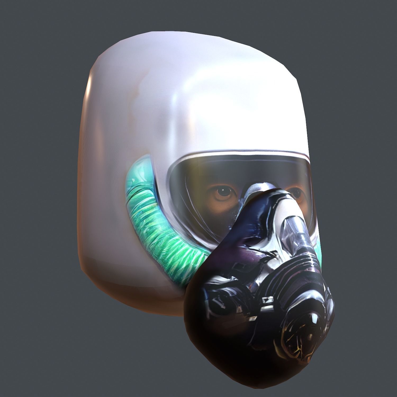 3D model Gas mask helmet scifi character game space Low-poly Low-poly ...