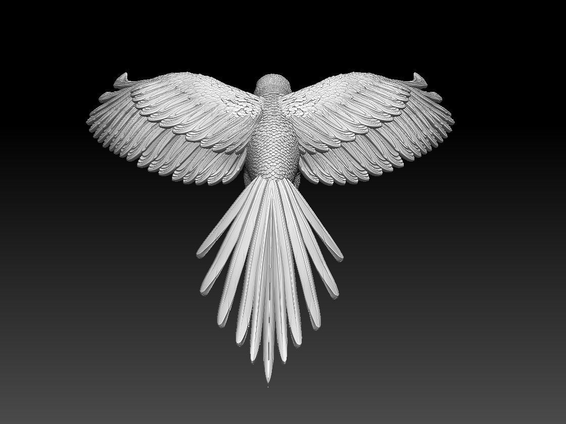 parrot flying in air 3D model 3D printable | CGTrader