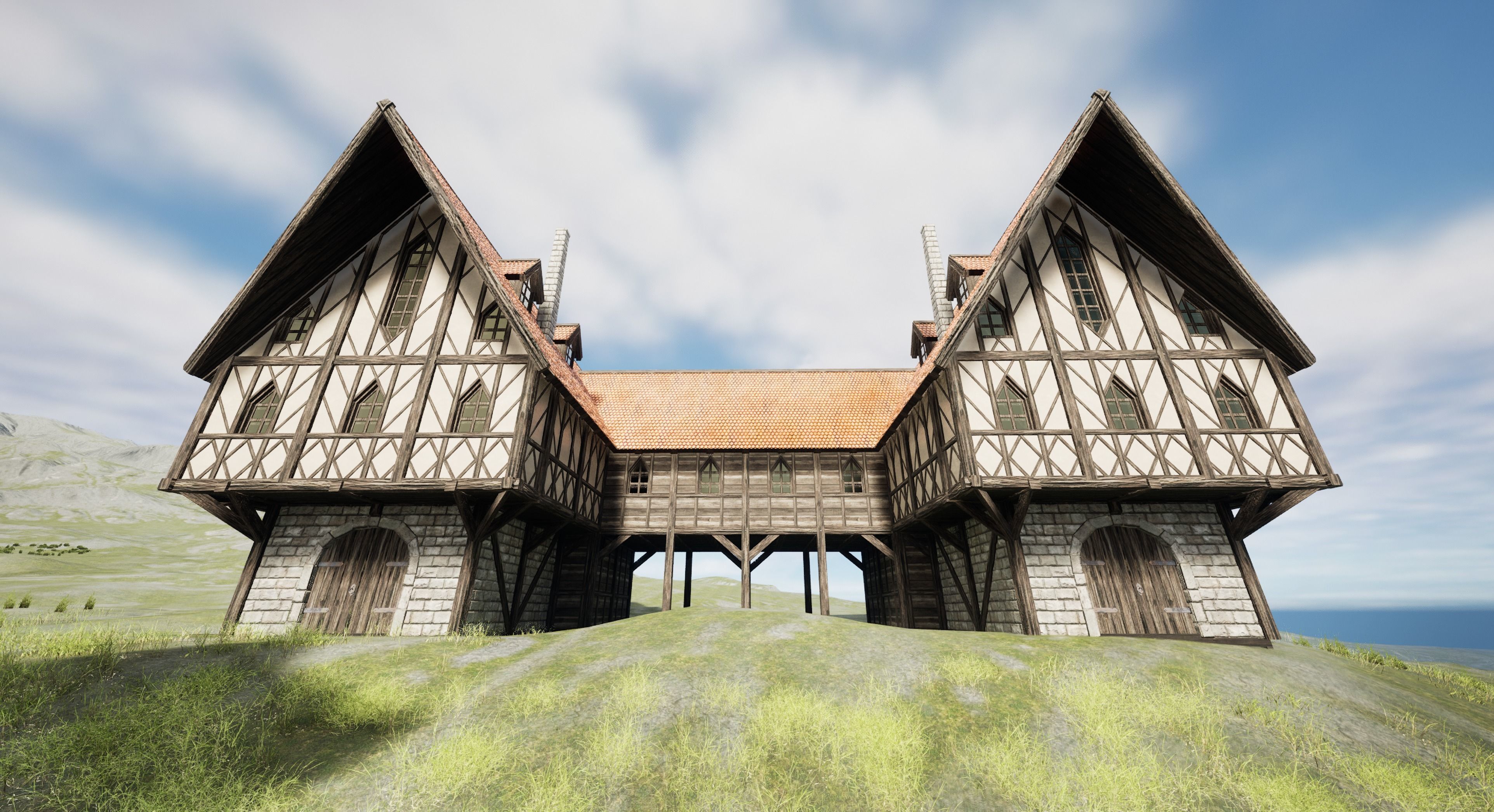 UE5 German Medieval Modular Town Assets 3D model | CGTrader