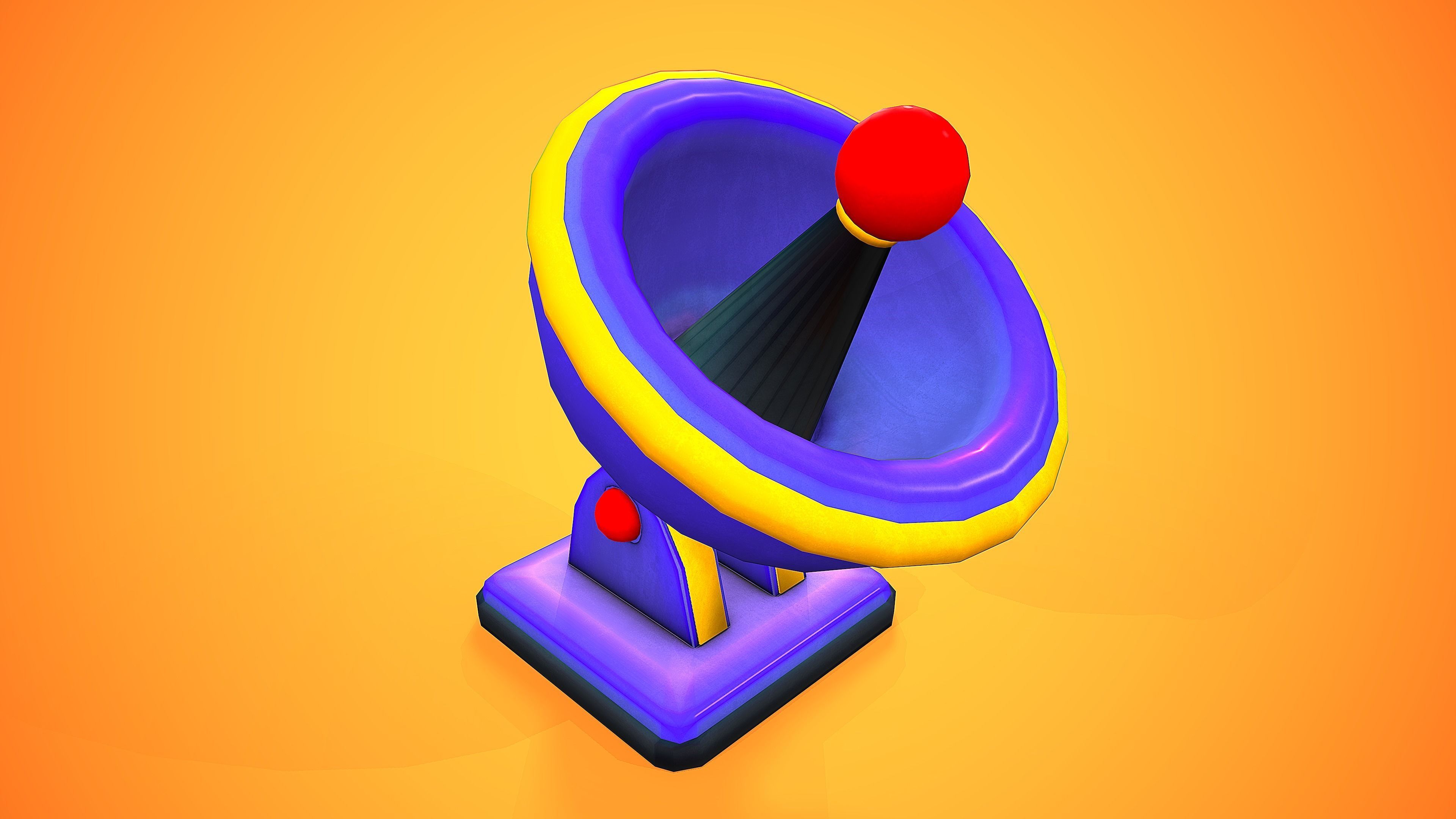 3D model ANTENNA RADAR CARTOON STYLIZED VR / AR / low-poly | CGTrader