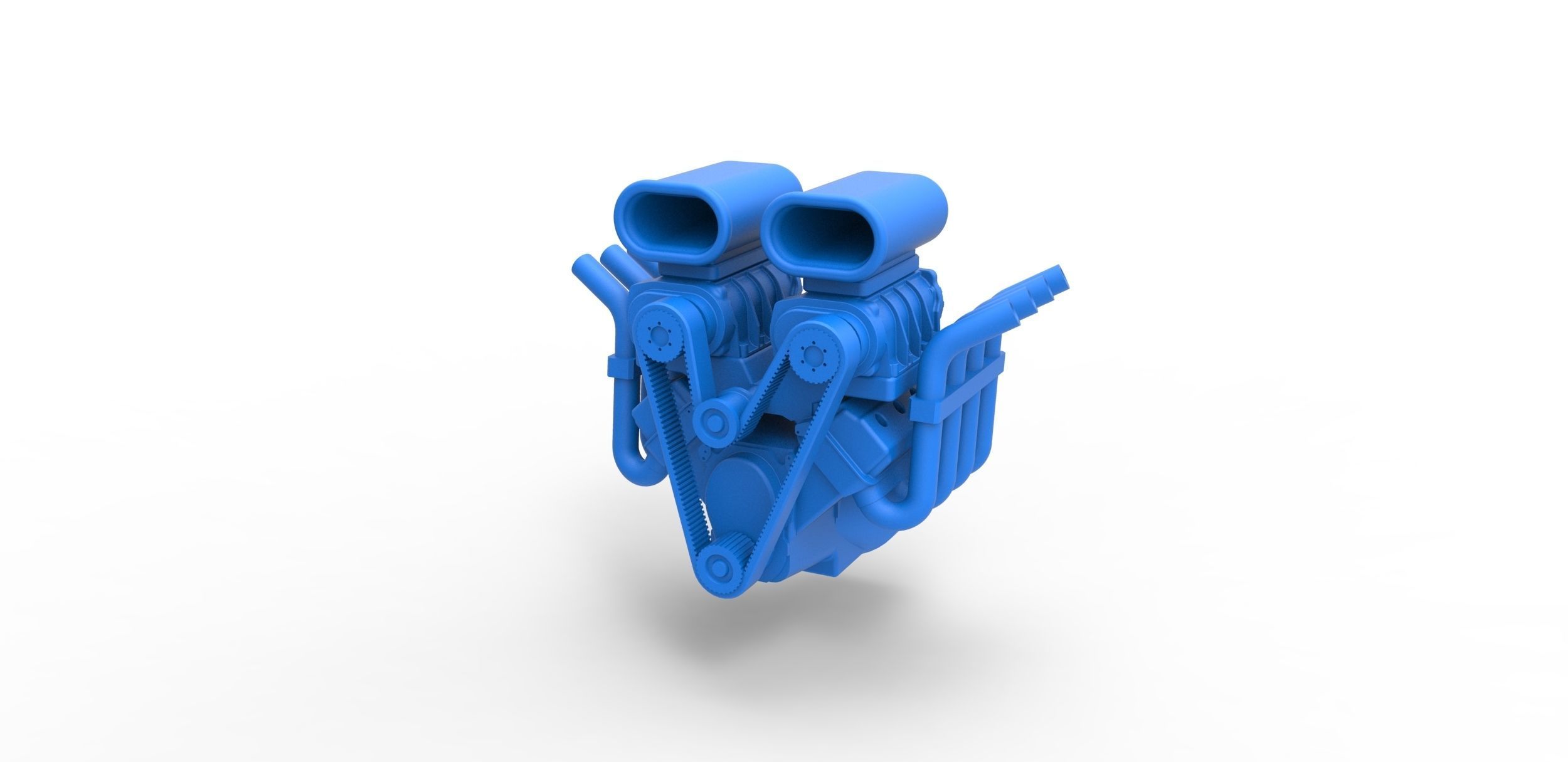 Engine V8 double supercharger Version 2 Scale 1 to 25 3D model 3D ...