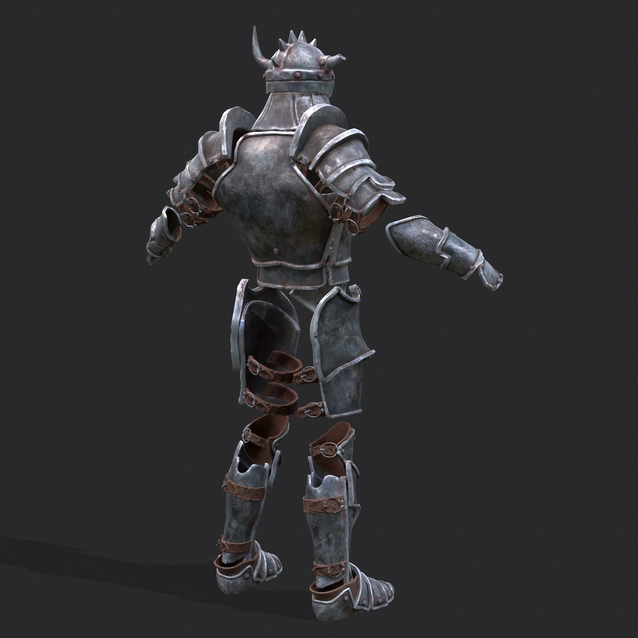 3D model Fantasy Medieval Bearded Viking Armour VR / AR / low-poly ...