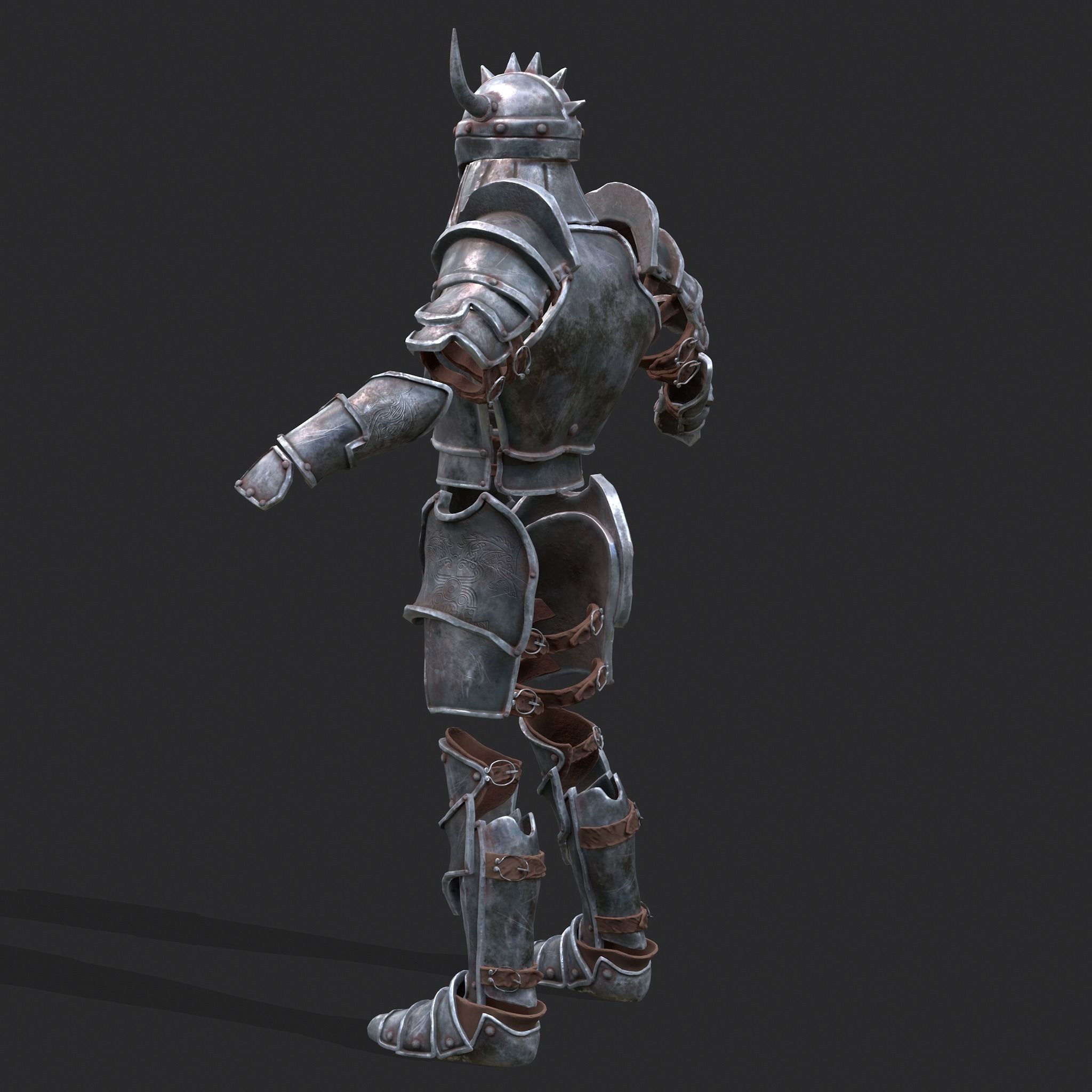 3D model Fantasy Medieval Bearded Viking Armour VR / AR / low-poly ...