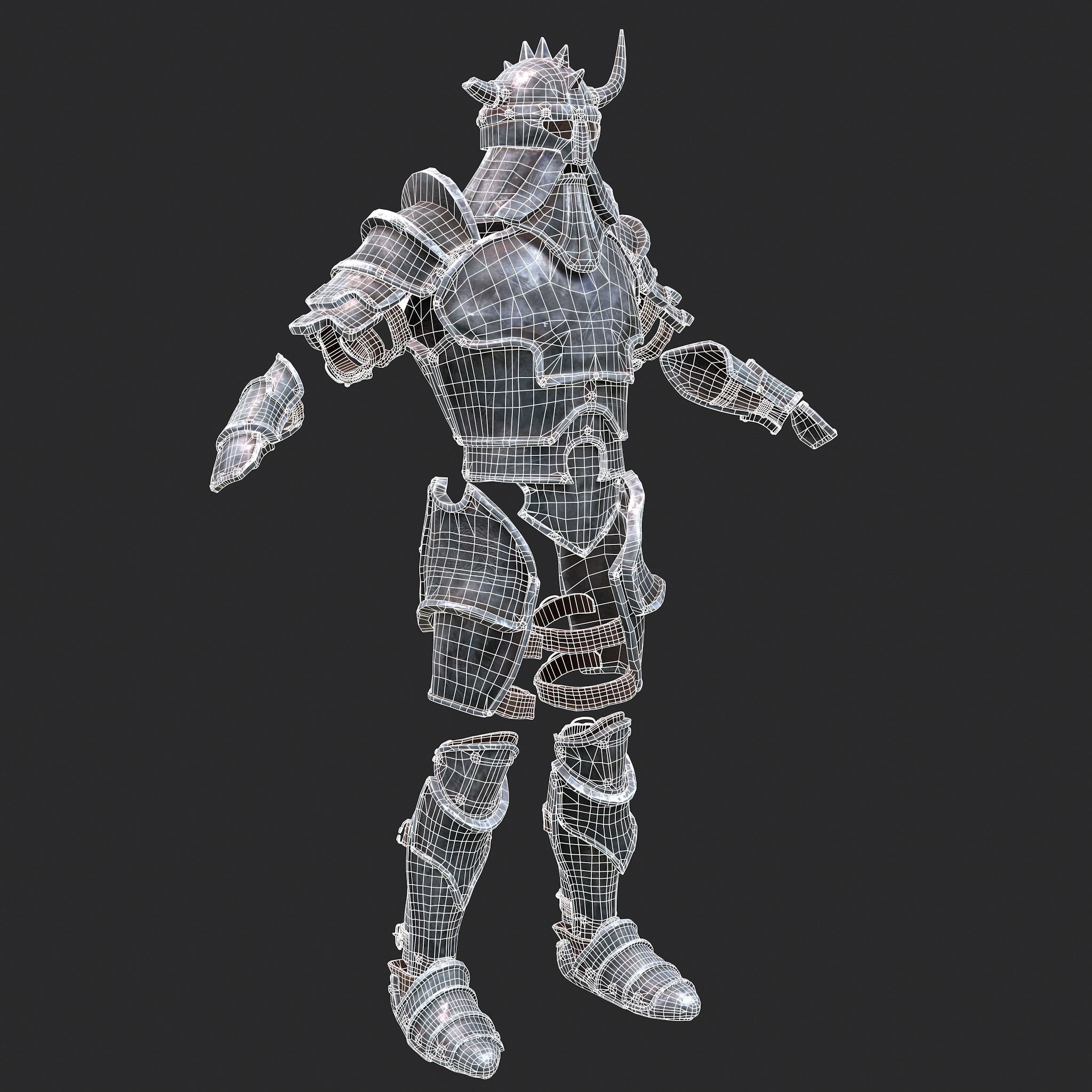 3D model Fantasy Medieval Bearded Viking Armour VR / AR / low-poly ...