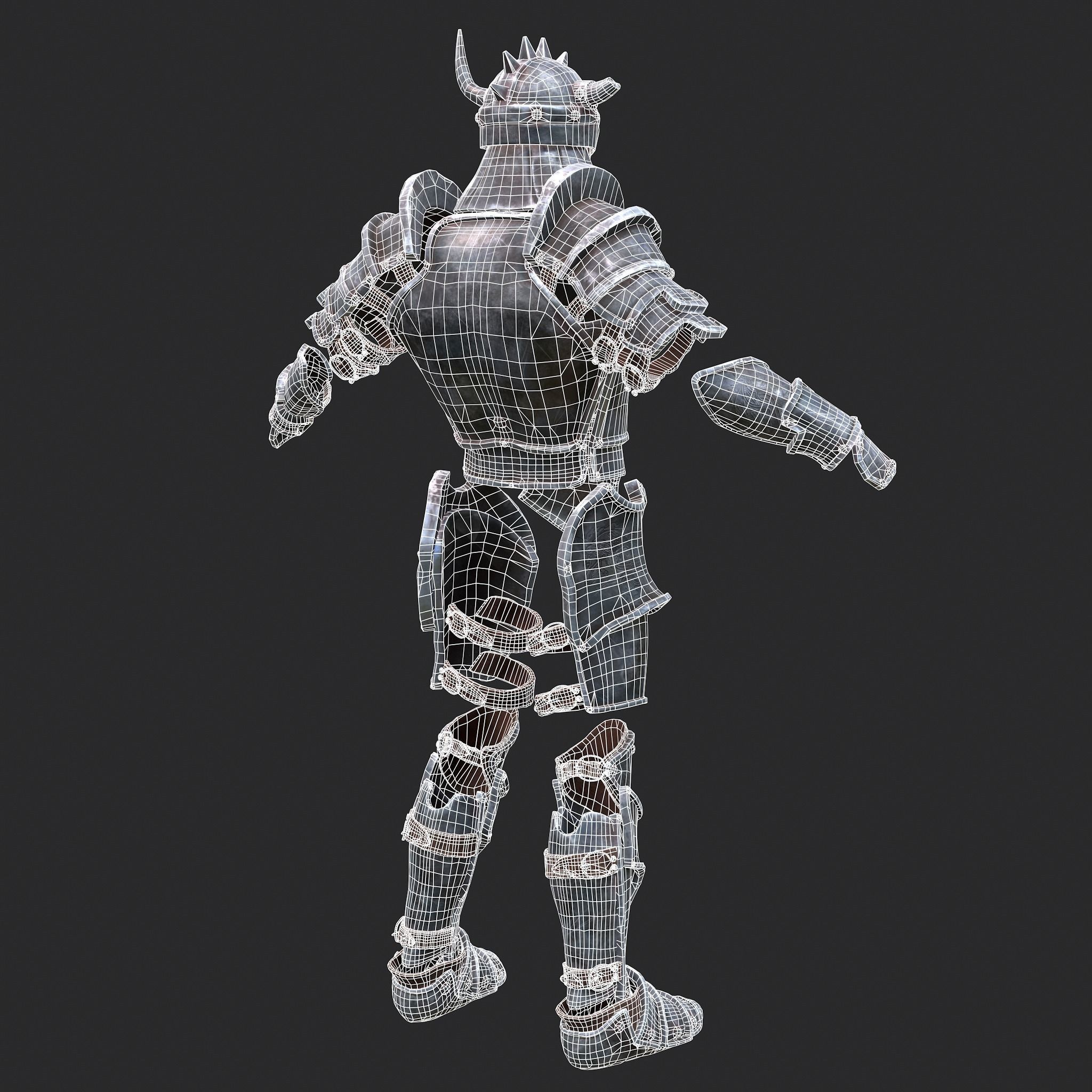 3D model Fantasy Medieval Bearded Viking Armour VR / AR / low-poly ...