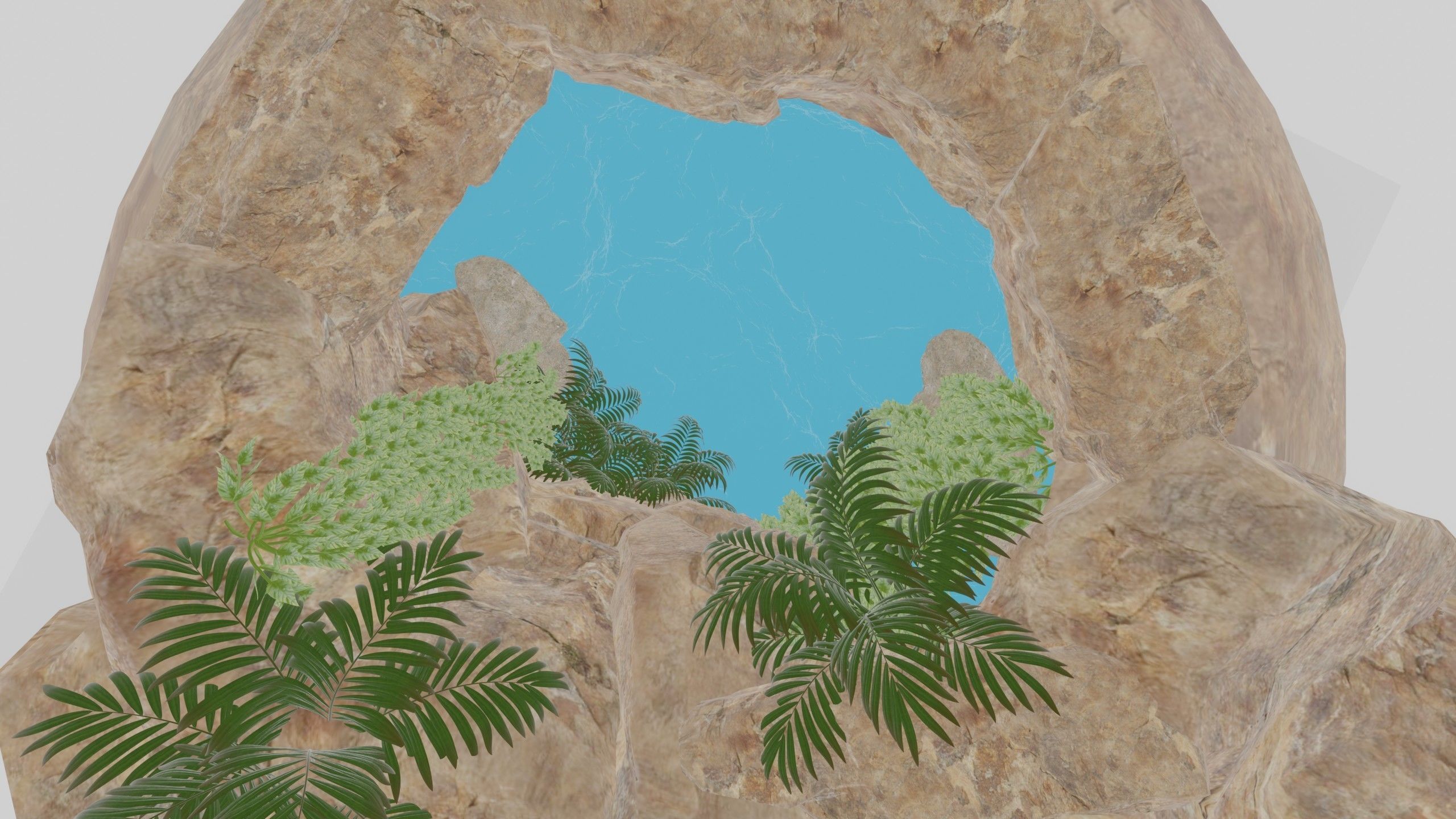 Cave beautiful scenery 3D model | CGTrader