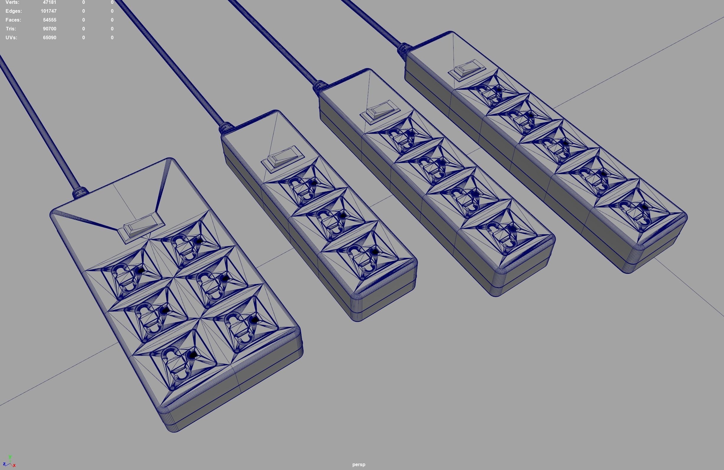 ADAPTER POWER PLUG --- Set --- 3D model | CGTrader