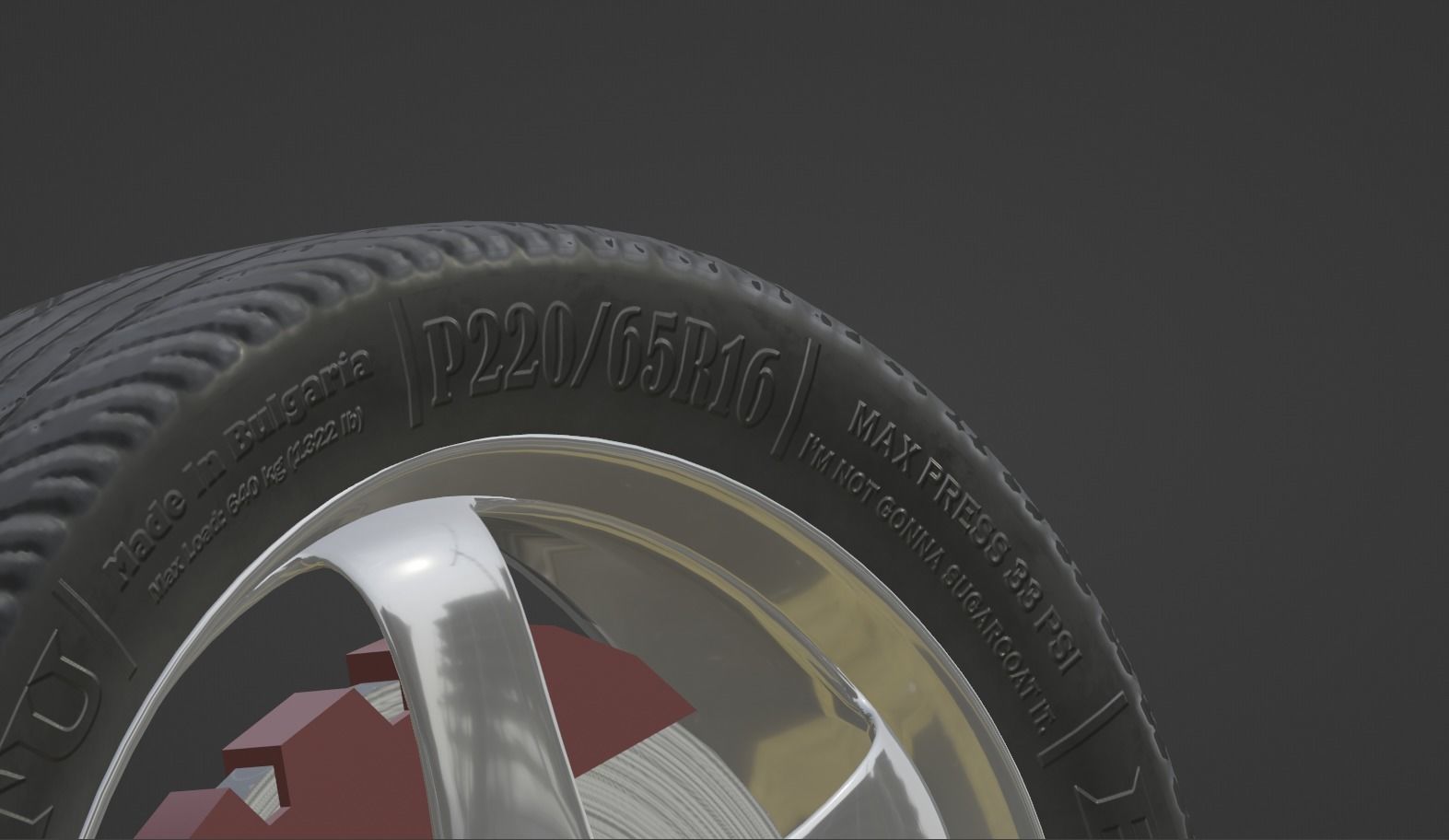 3D model Car tire - V shaped tread VR / AR / low-poly | CGTrader