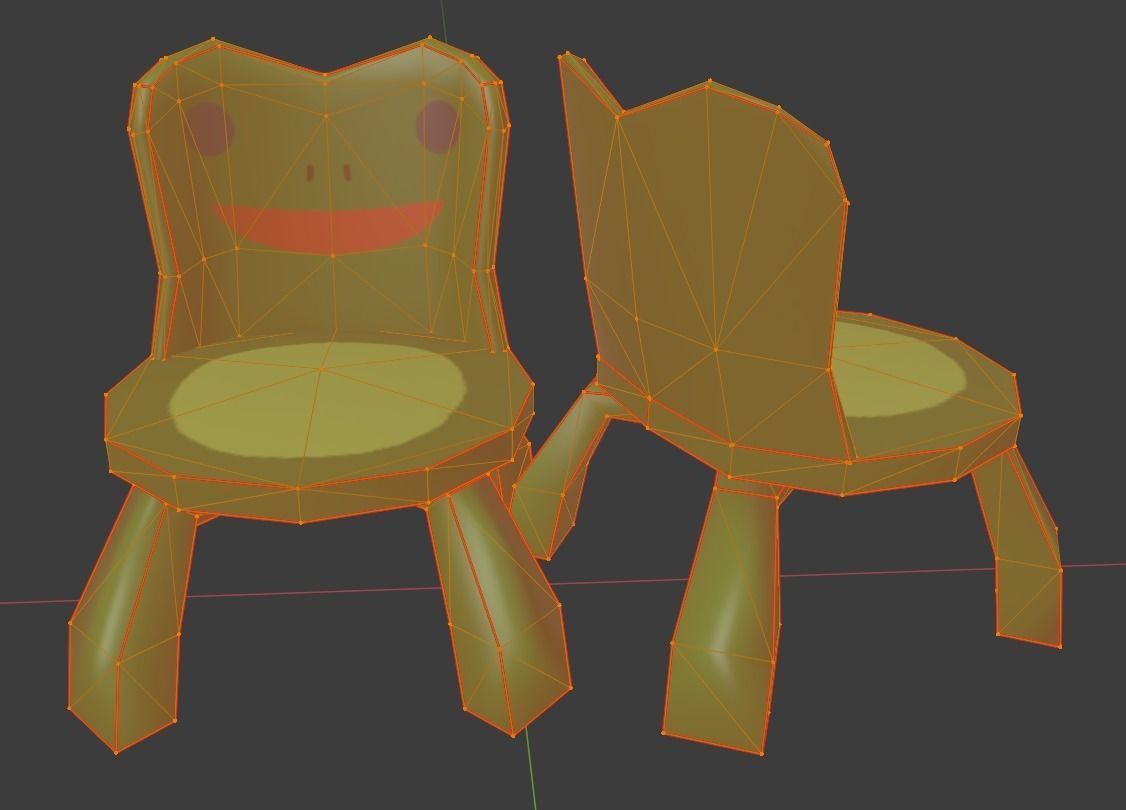 3D model Froggy Chair 256 VR / AR / low-poly | CGTrader