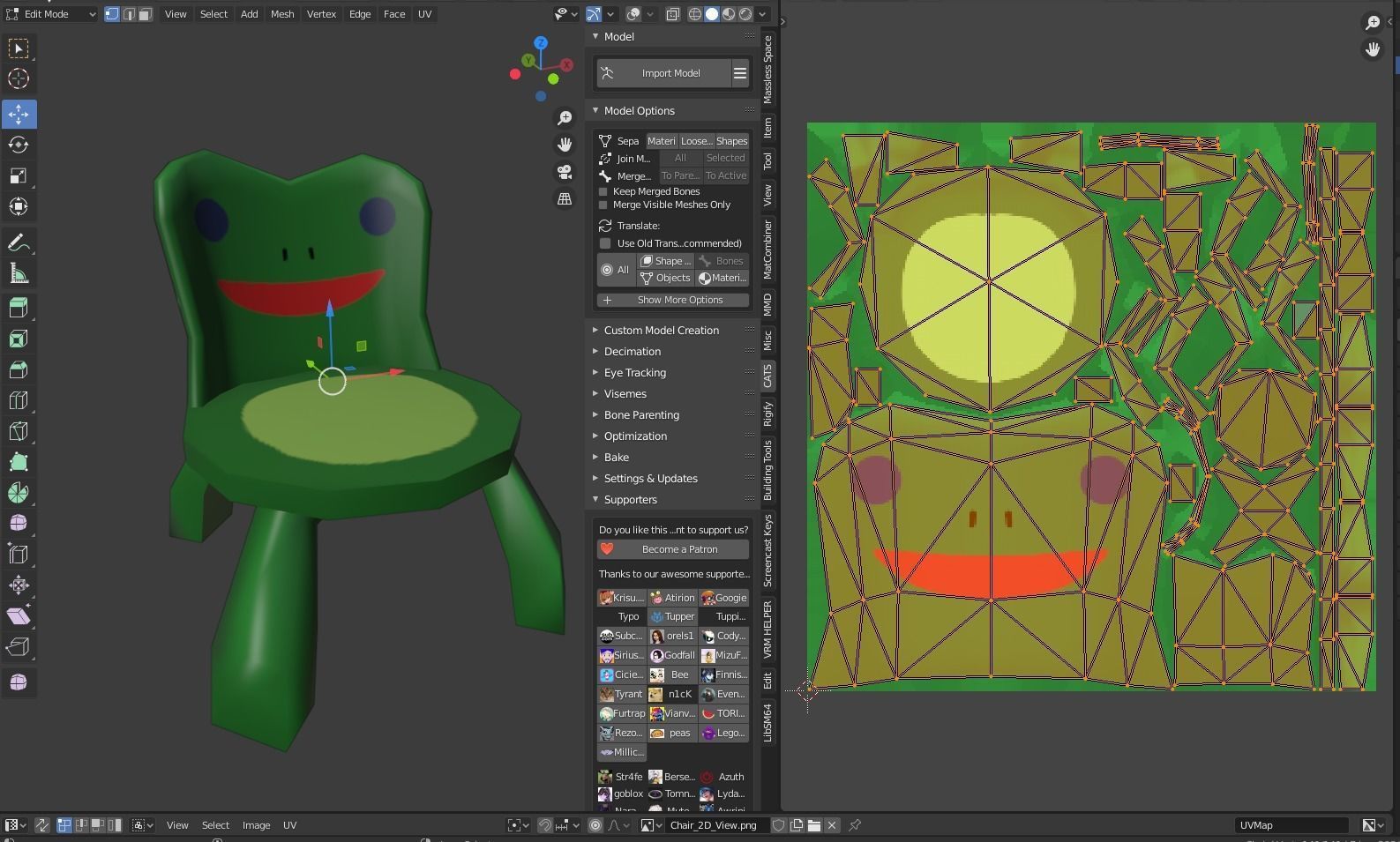 3D model Froggy Chair 256 VR / AR / low-poly | CGTrader