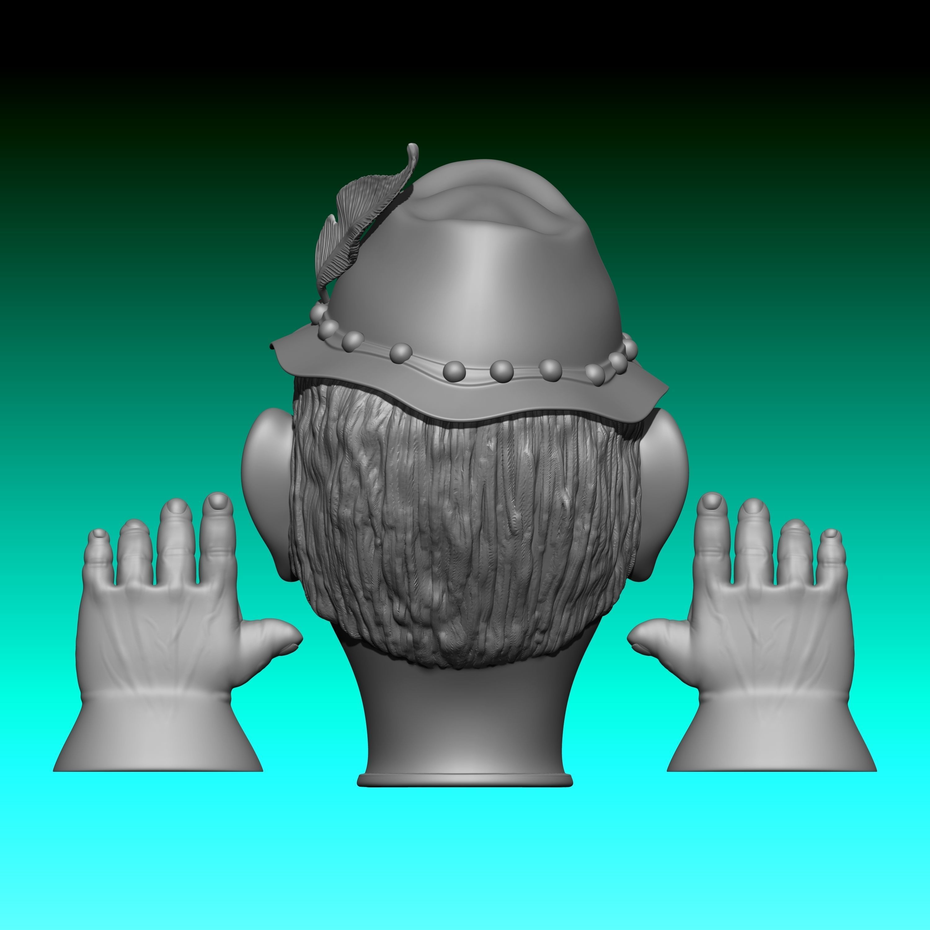 Titere cazador Caperucita-Little Red Riding Hood hunter puppet free 3D ...