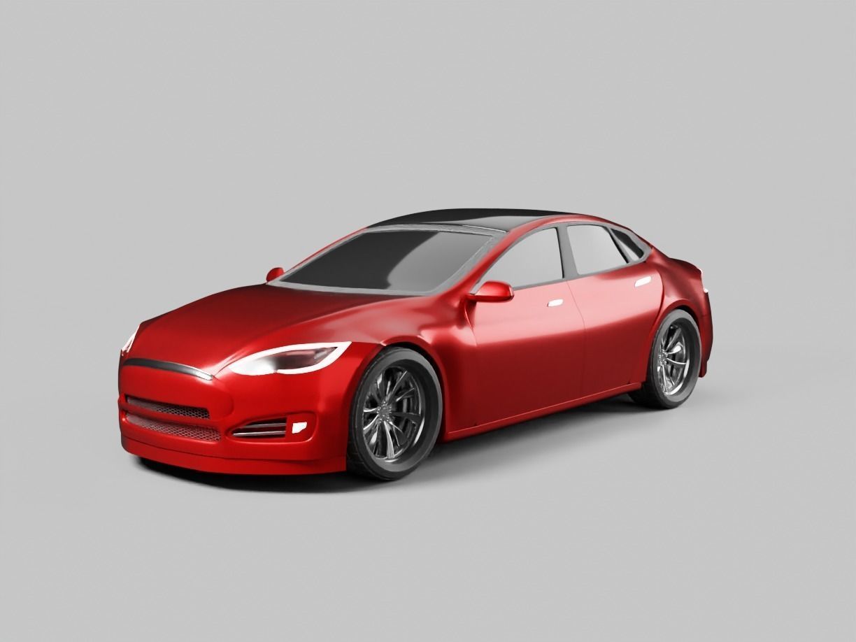 Tesla Model S Plaid 3D model animated rigged | CGTrader