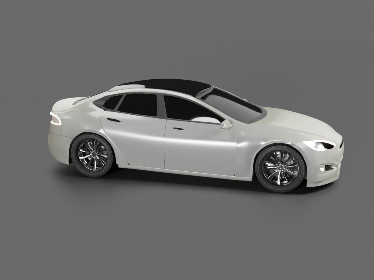 Tesla Model S Plaid 3D model animated rigged | CGTrader