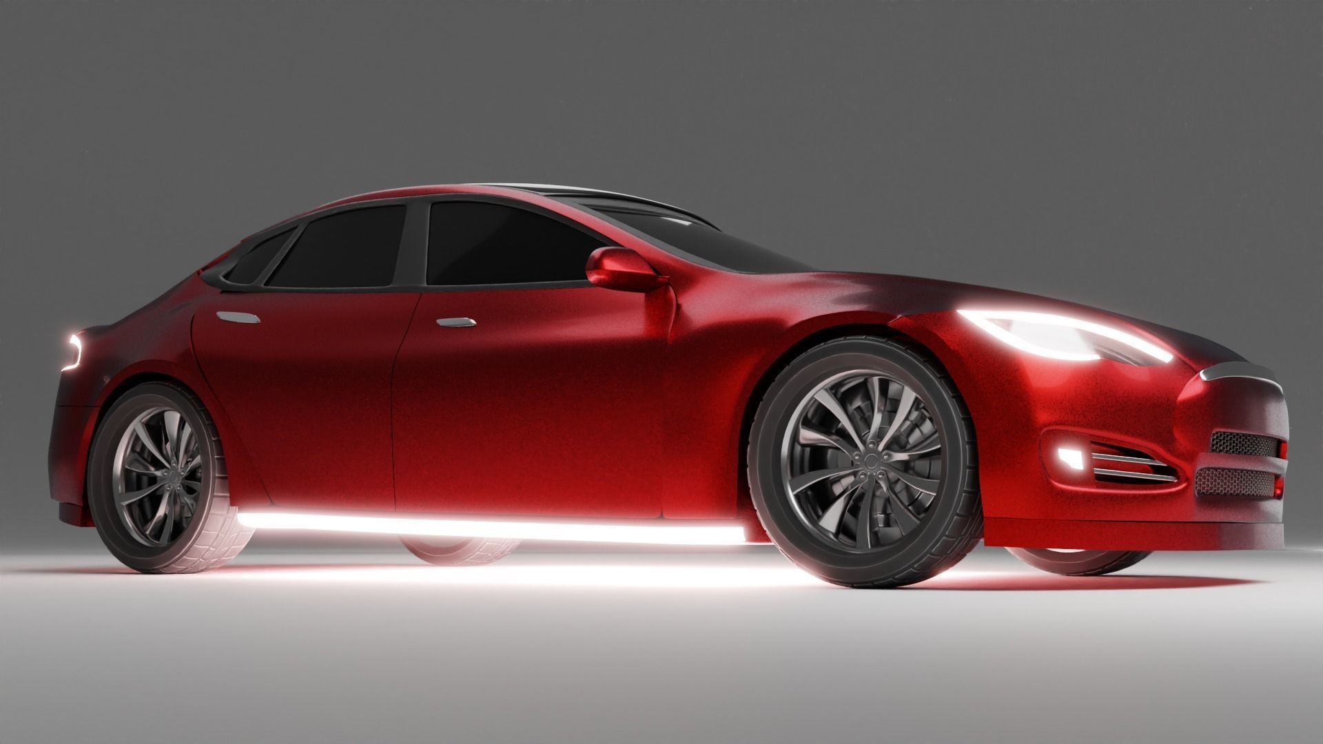 Tesla Model S Plaid 3D model animated rigged | CGTrader