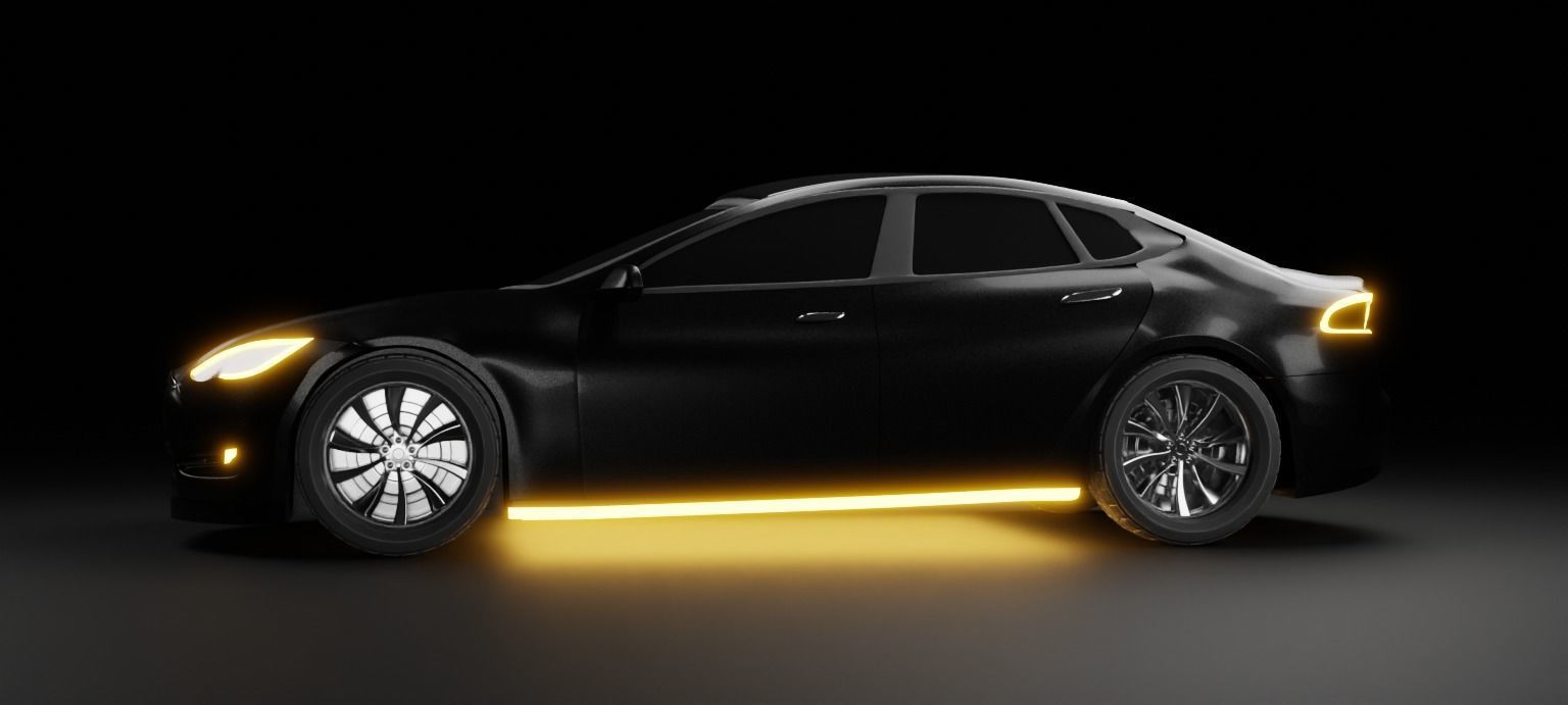 Tesla Model S Plaid 3D model animated rigged | CGTrader