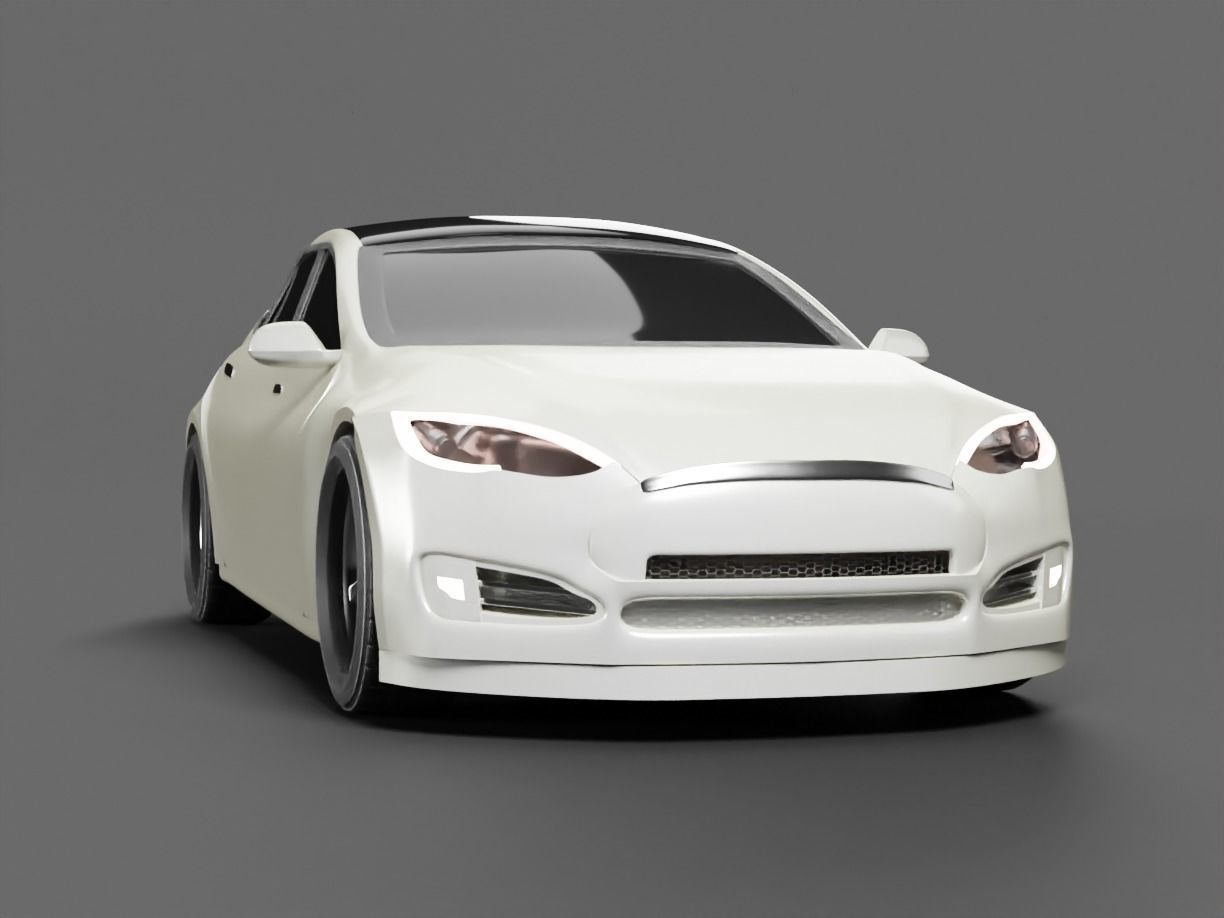 Tesla Model S Plaid 3D model animated rigged | CGTrader