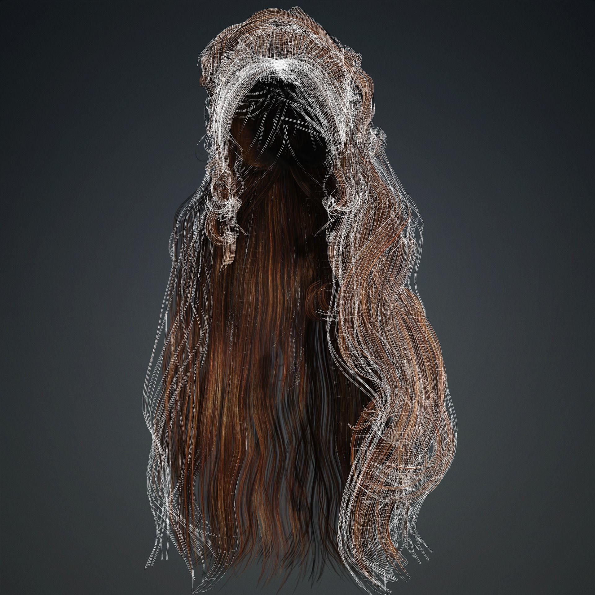 Female Hair Evelyn 3D model | CGTrader