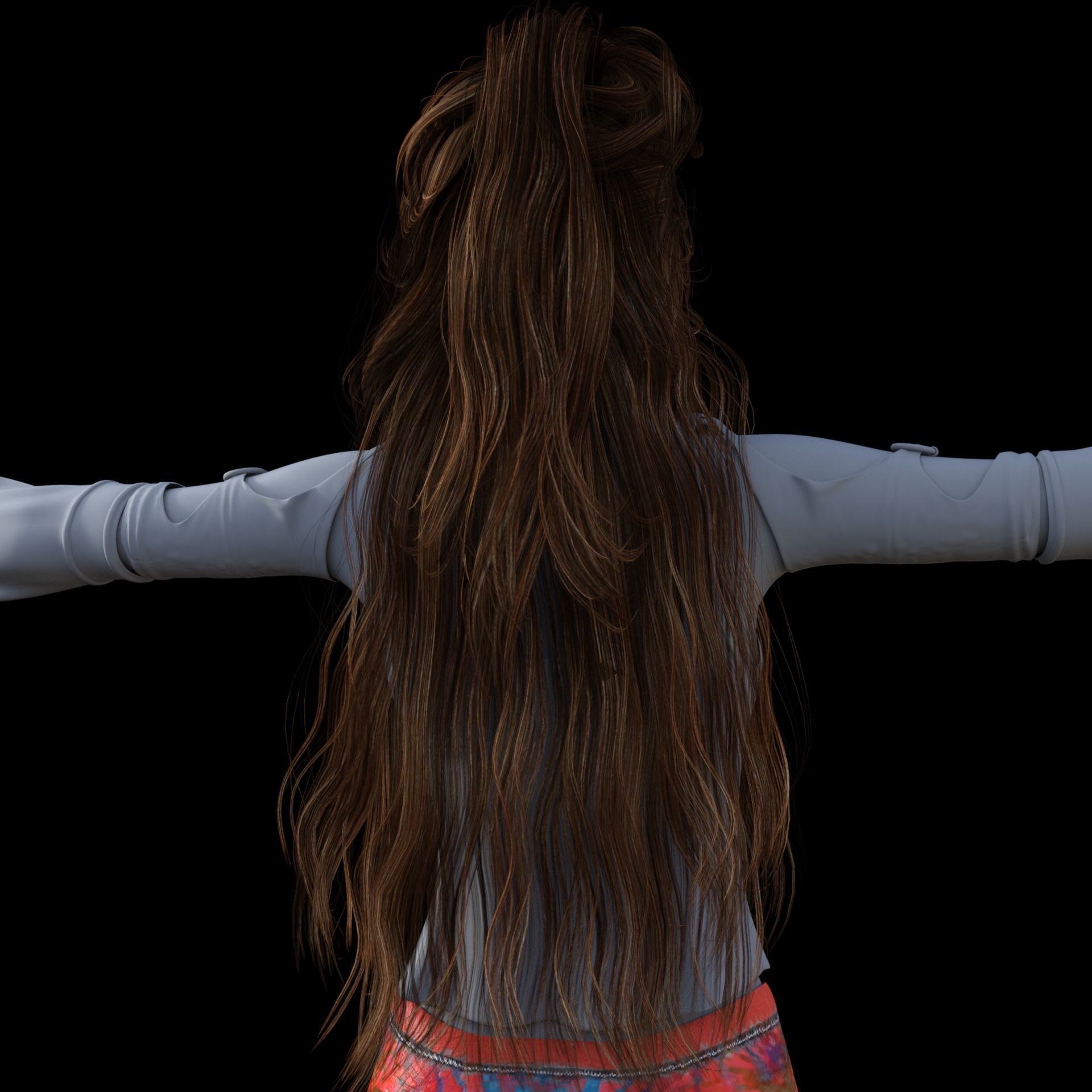 Female Hair Evelyn 3D model | CGTrader