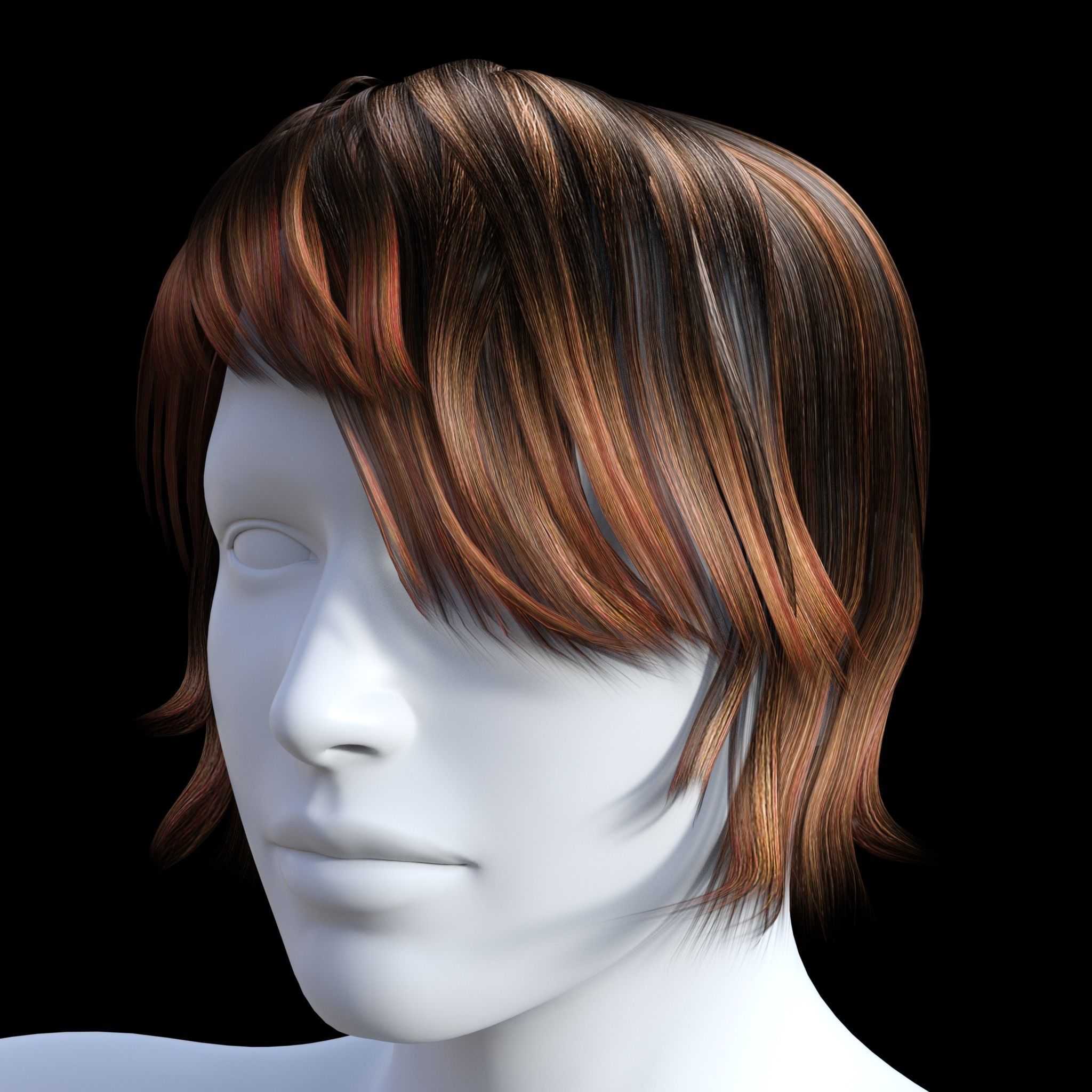 Femail Hair Emma free 3D model | CGTrader