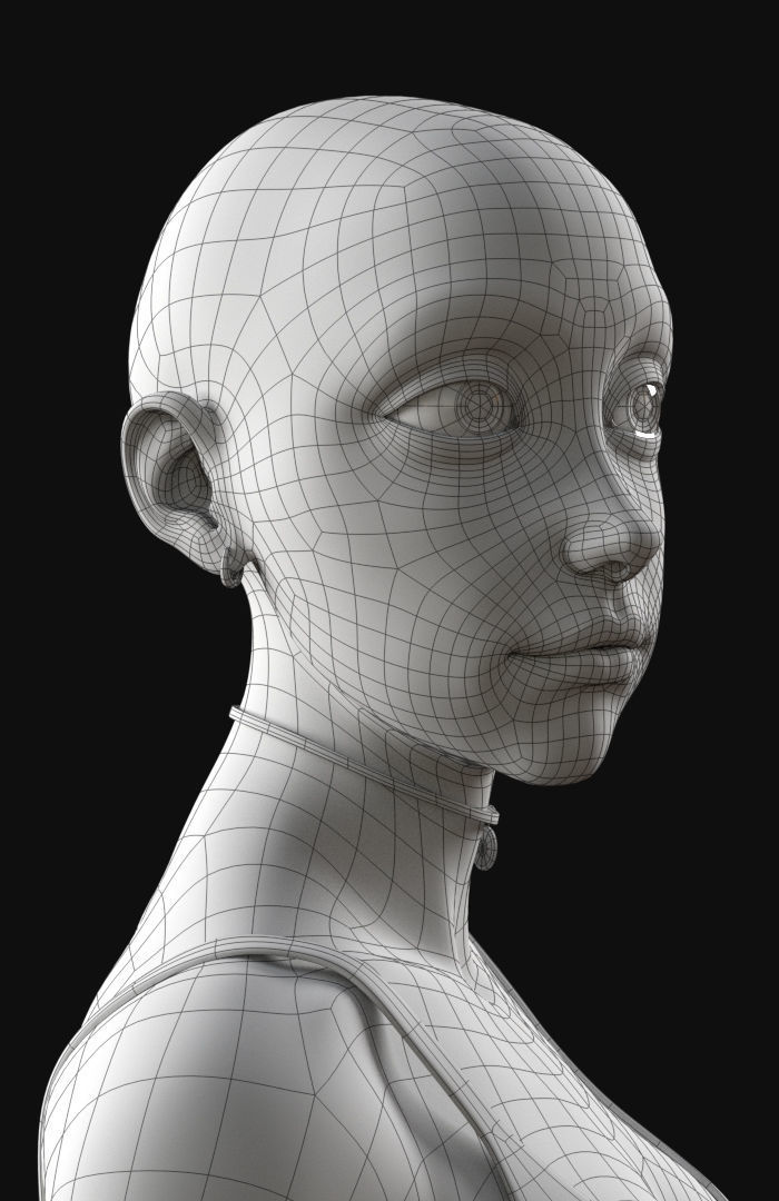 Female character - low poly 3D model Rigged in maya 3D model rigged ...