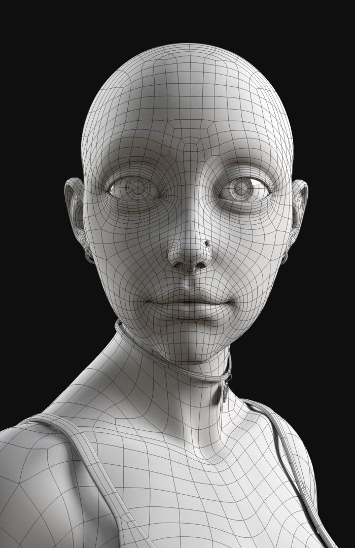 Female character - low poly 3D model Rigged in maya 3D model rigged ...