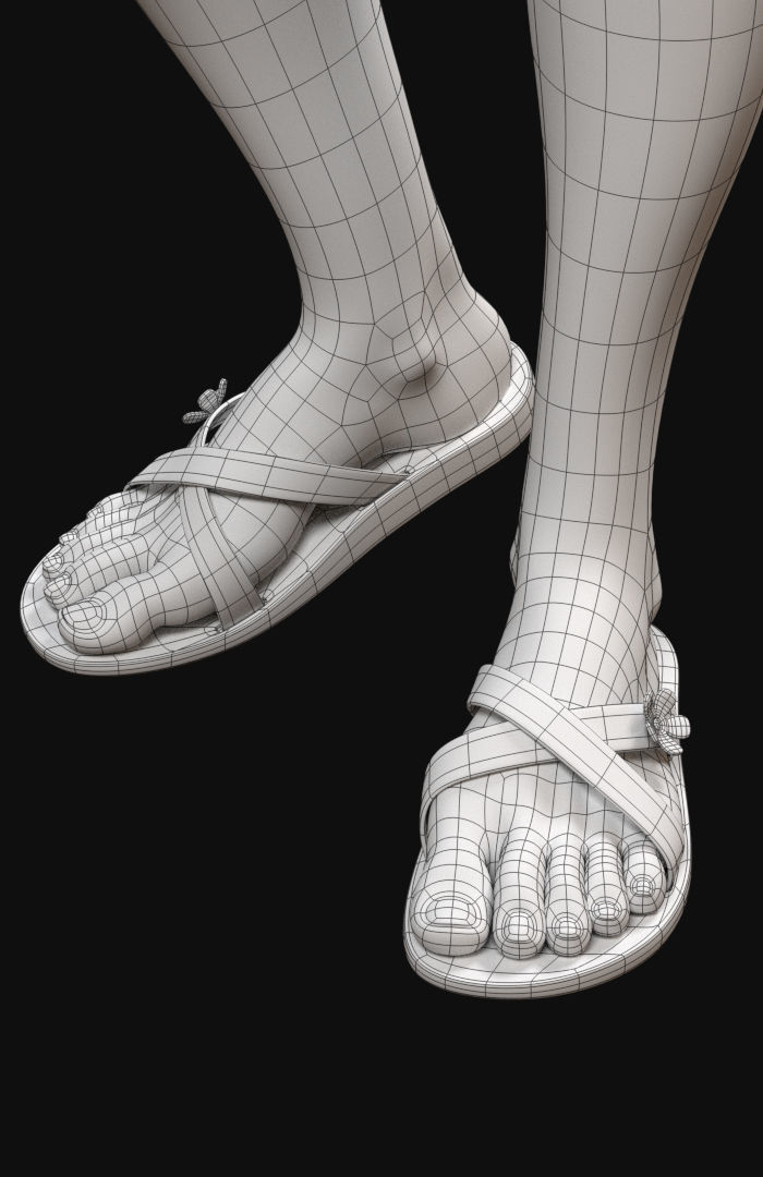 Female character - low poly 3D model Rigged in maya 3D model rigged ...