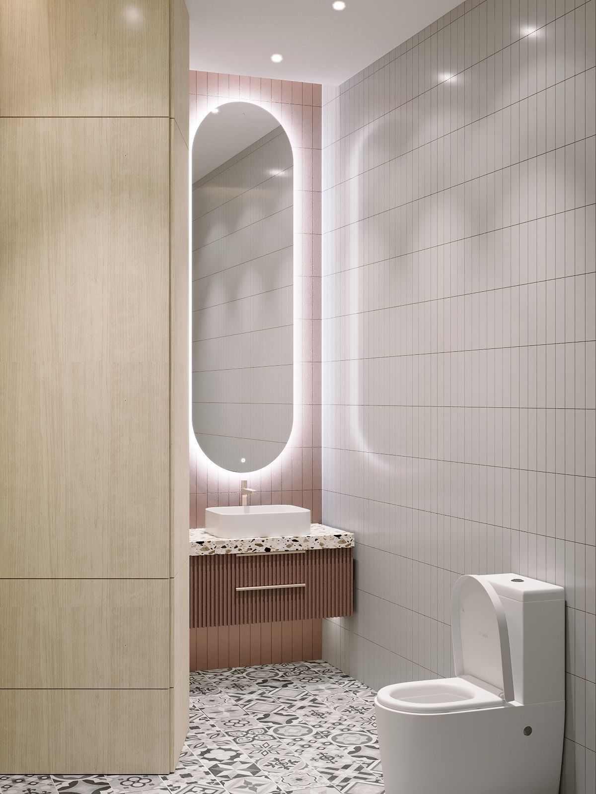 Elegant Womans Restroom 3D Model Interior Scene free 3D model | CGTrader