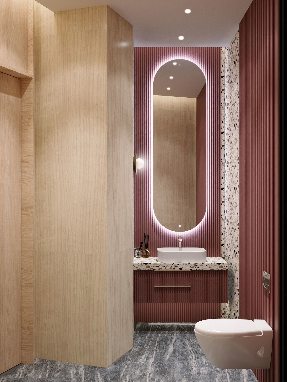 Elegant Womans Restroom 3D Model Interior Scene free 3D model | CGTrader