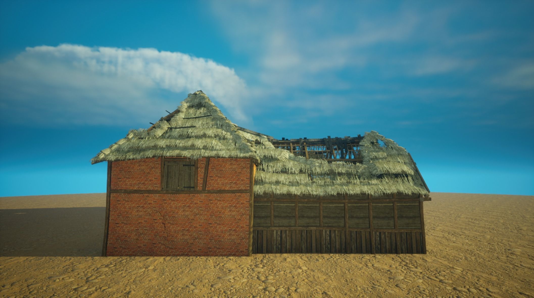 3D model Medieval Abandoned house1-interior and exterior design VR / AR / low-poly | CGTrader