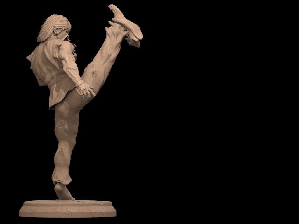 Ken 3D Print statue of man in martial arts pose 3D model 3D printable ...