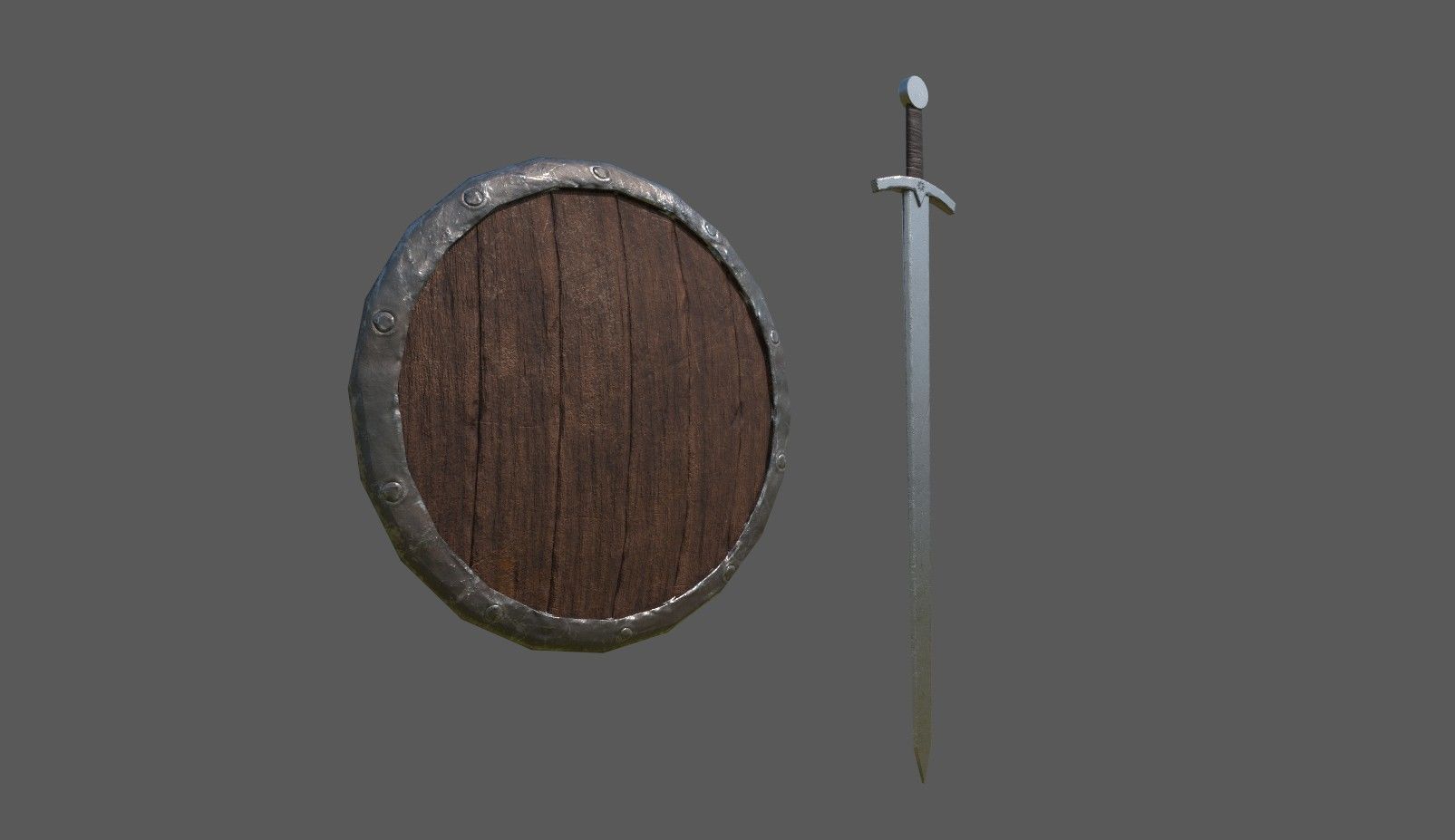 3D model Sword Shield VR / AR / low-poly | CGTrader