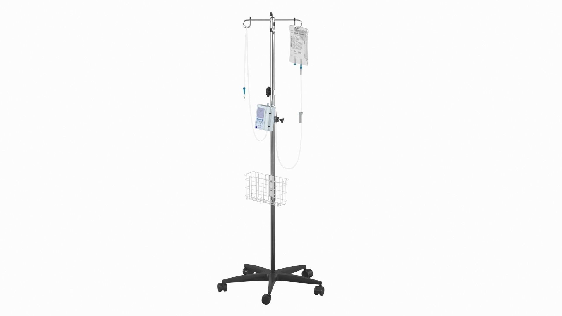 3D model IV Stand Pool With Infusion Pump VR / AR / low-poly | CGTrader